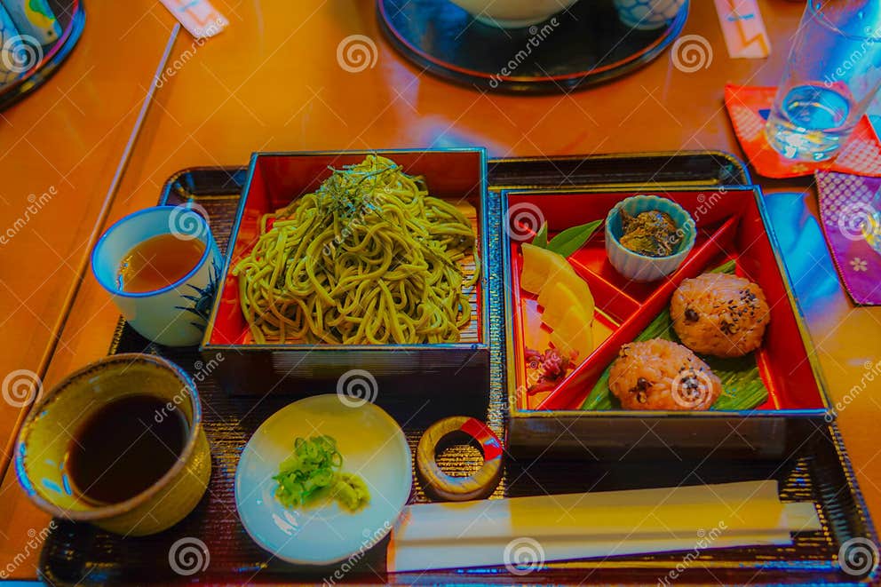 Japanese soba set stock photo. Image of soba, casual - 301358818