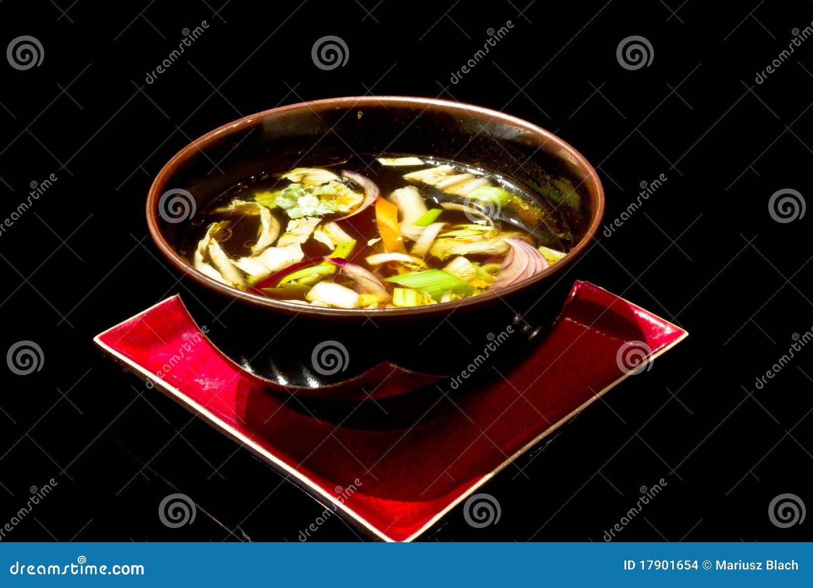 Japanese soup stock photo. Image of leaf, sauce, rice - 17901654