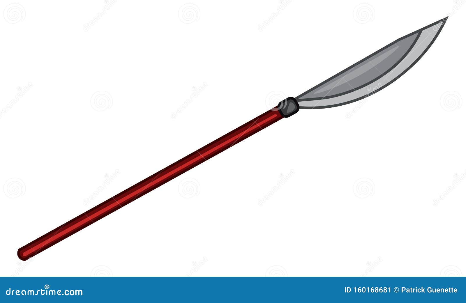 A Japanese Spear, or Color Illustration Stock Illustration ...
