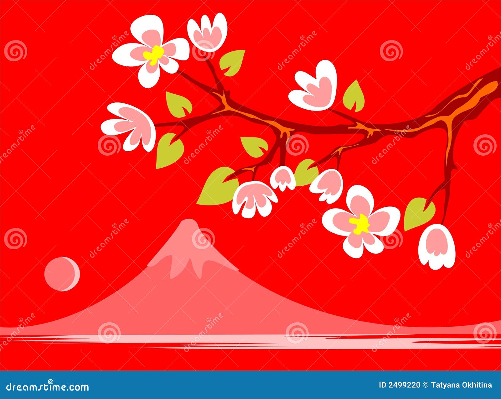 Japanese spring stock illustration. Illustration of flower - 2499220