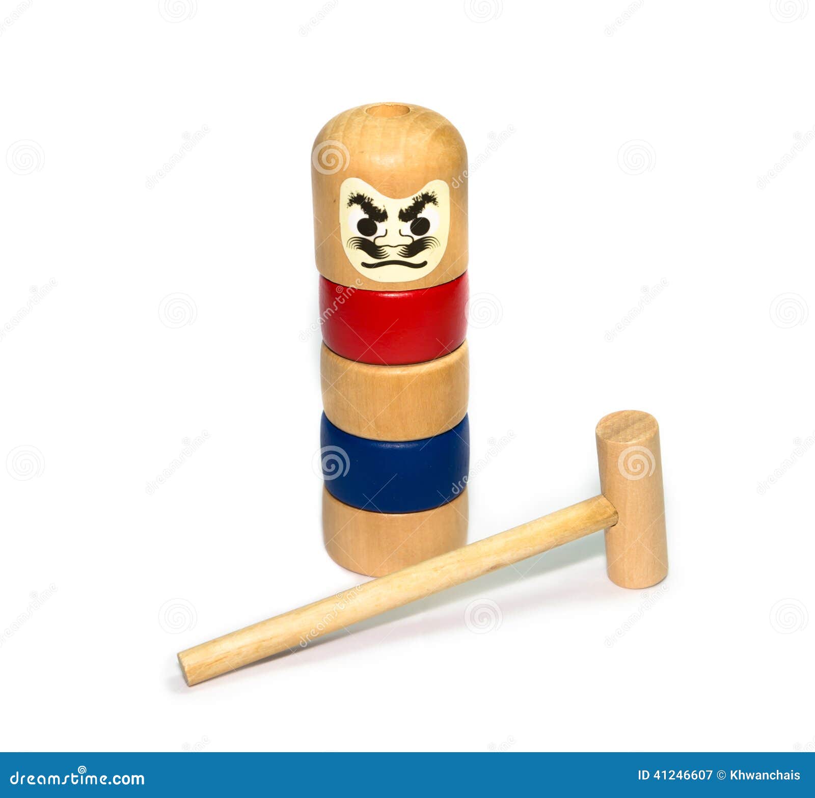 Japanese Stacked Daruma Game Stock Image - Image of hammer, back: 41246607