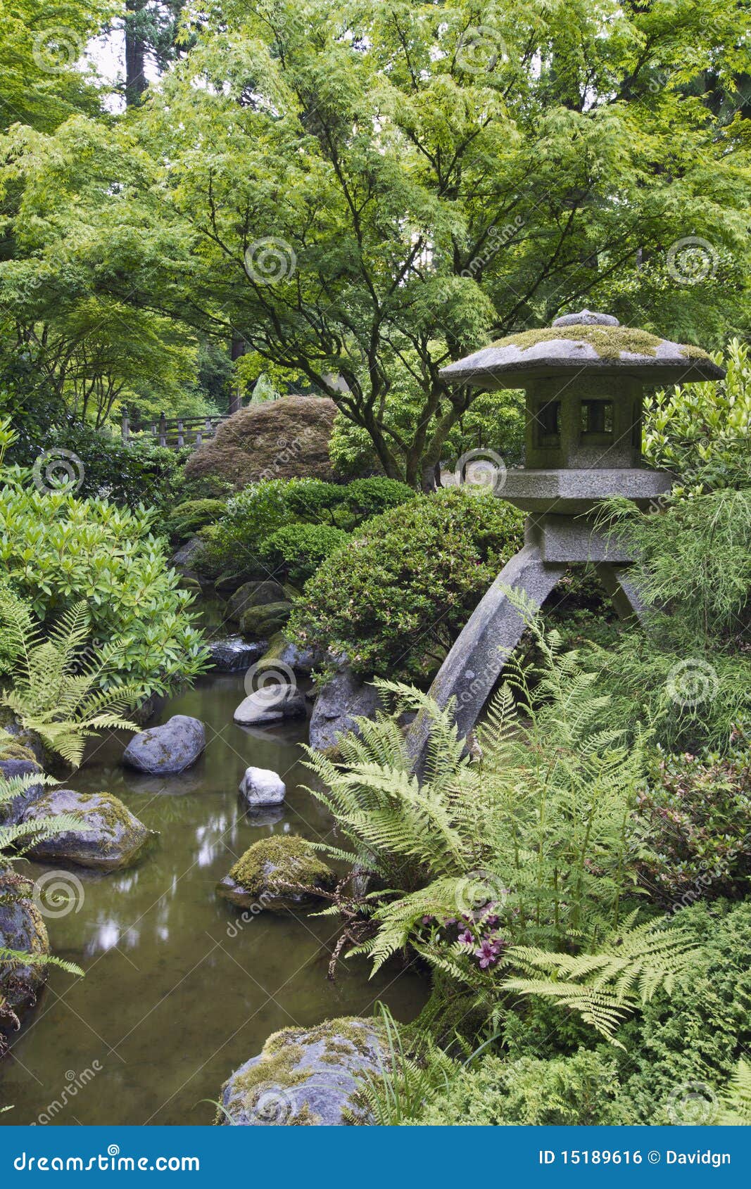Japanese Stone Lantern stock photo. Image of garden, landscape - 15189616