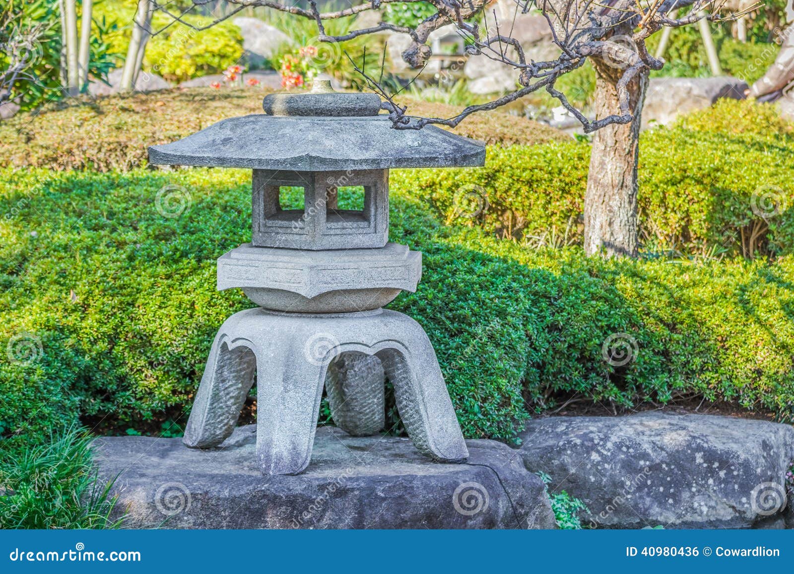 Japanese Stone Lantern stock photo. Image of asia, hase - 40980436