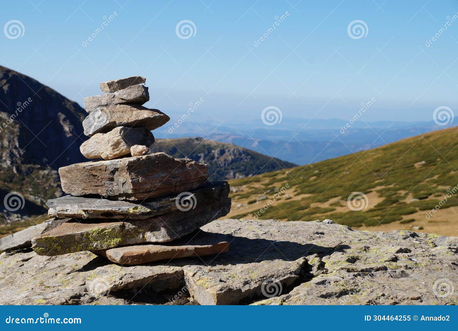 Japanese Stone Pyramid on Top of Mountain, Balance Concept Stock Image ...