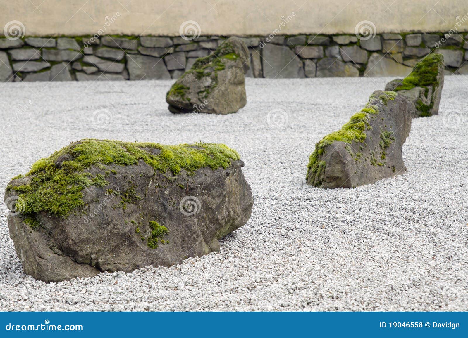 Japanese Stone and Sand Garden Closeup Stock Photo - Image of ...