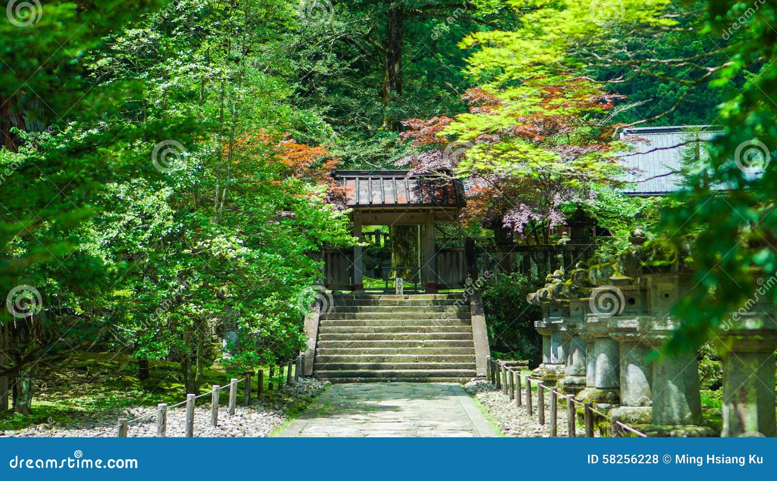 Japanese-style arches stock photo. Image of stone, girl - 58256228
