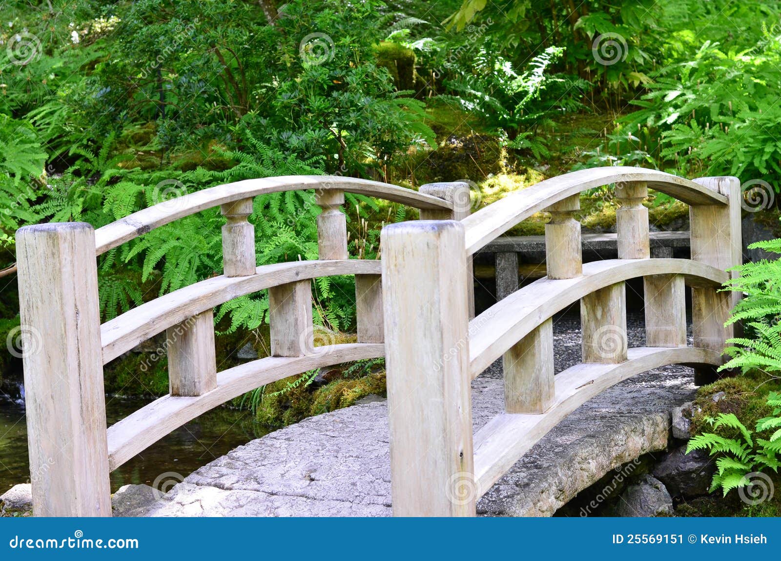 Japanese style bridge stock image. Image of leafy, flowers - 25569151