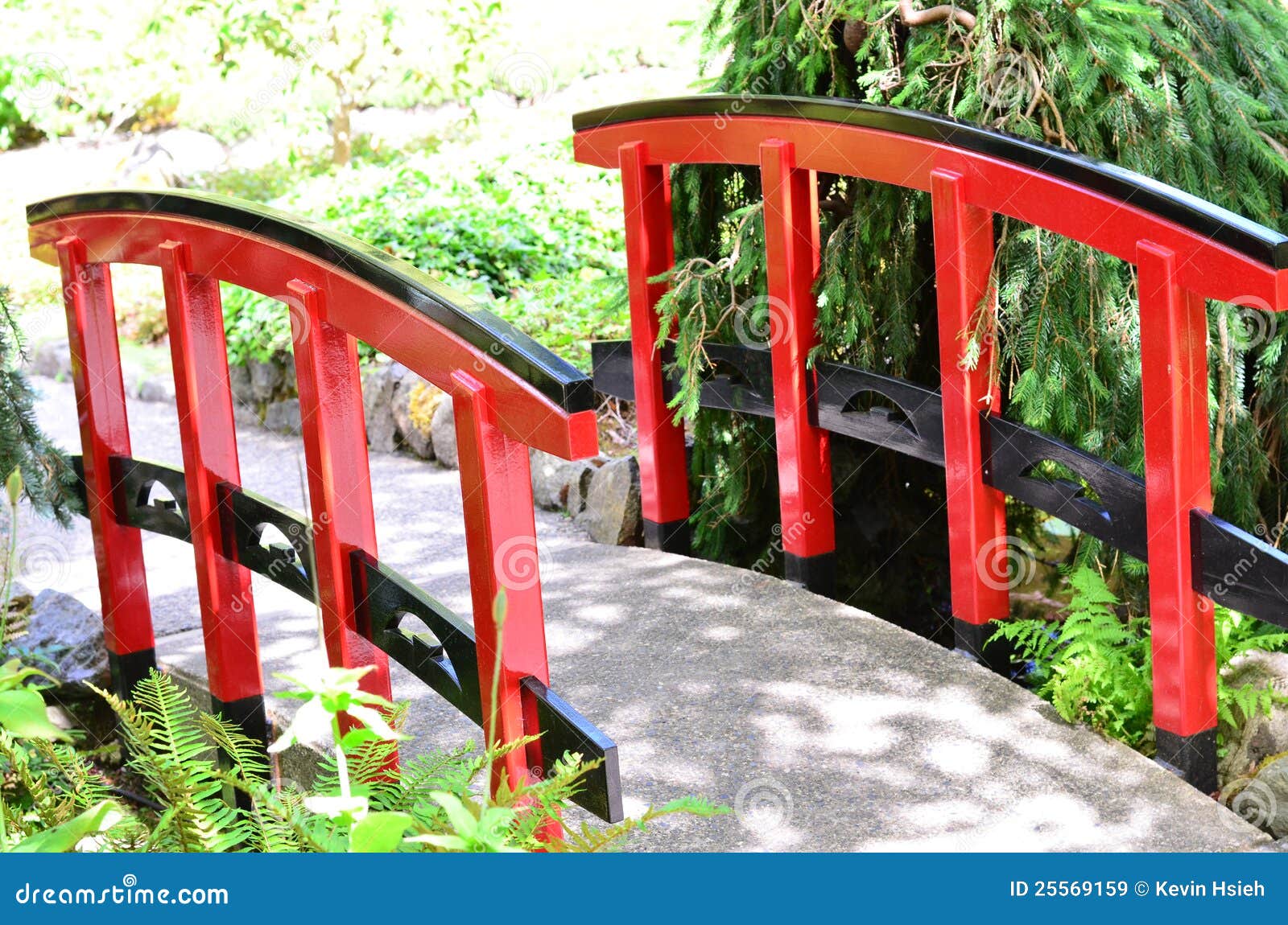 Japanese style bridge stock image. Image of cottage, forest - 25569159