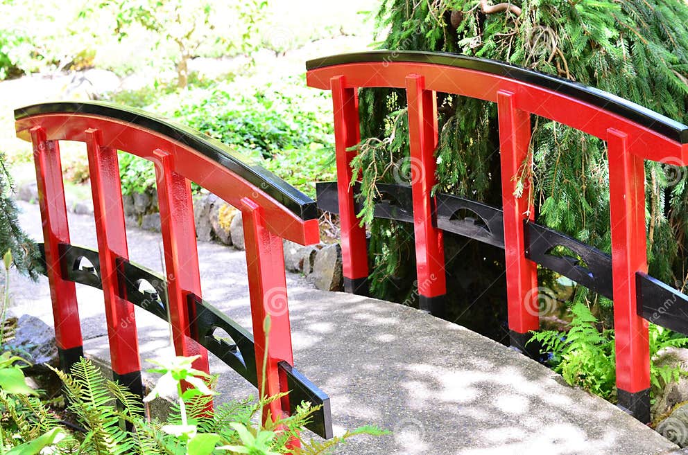 Japanese style bridge stock image. Image of cottage, forest - 25569159