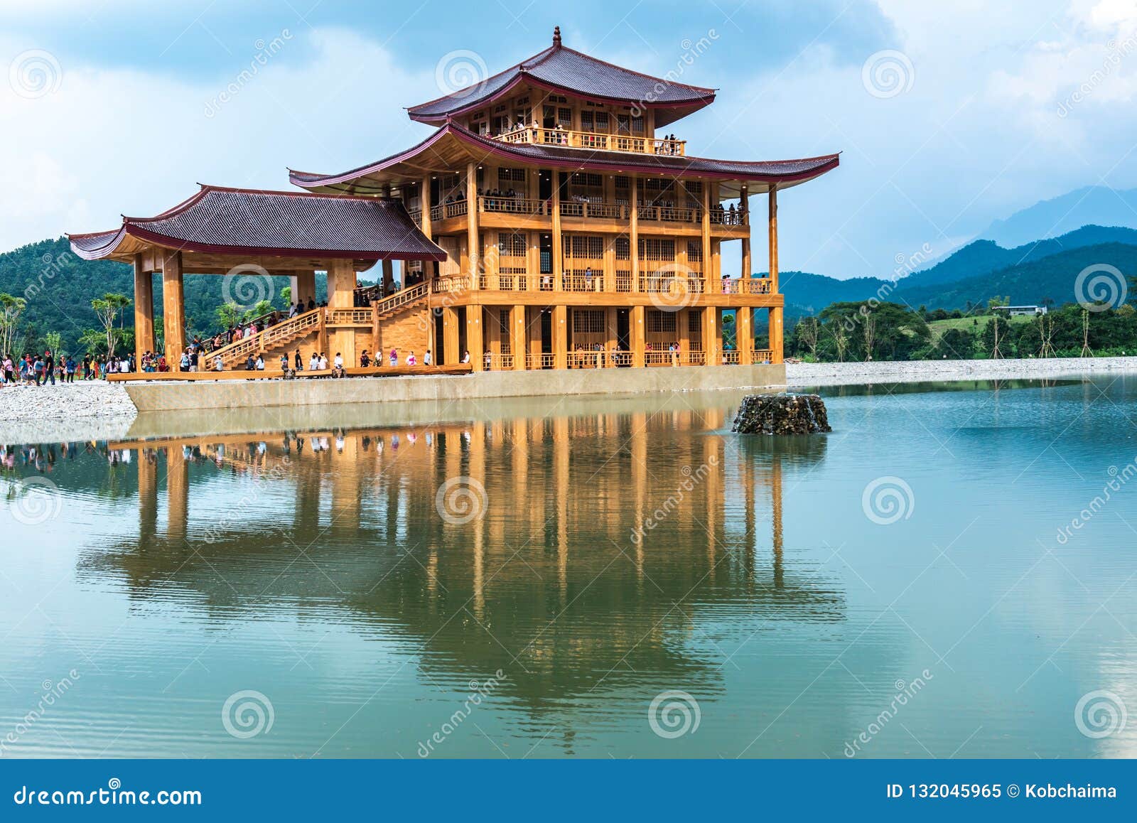Japanese Style Castle in Hinoki Land Editorial Image - Image of ...