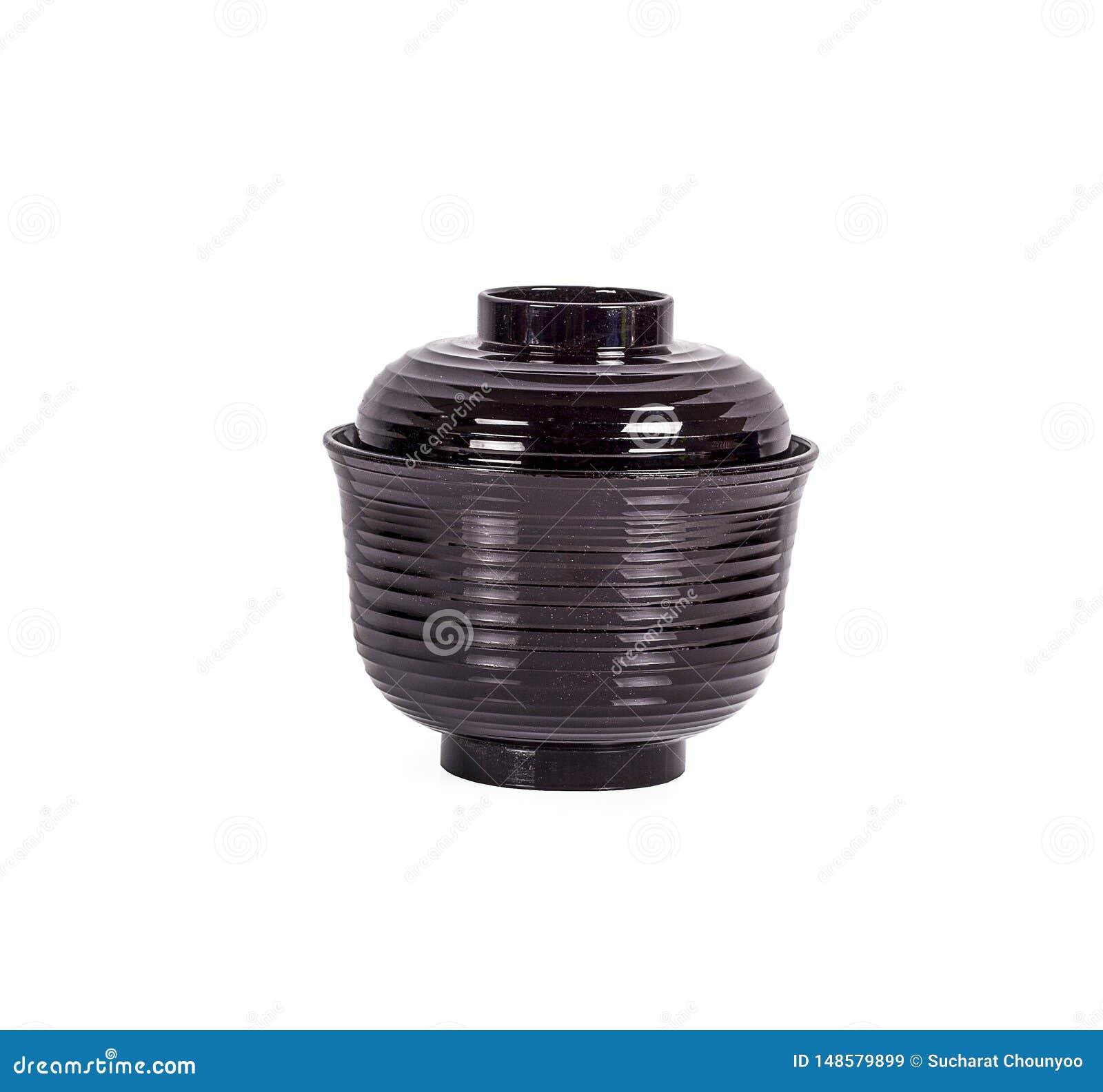 Japanese Style Ceramic Empty Rice Bowl. Isolated on White Background ...