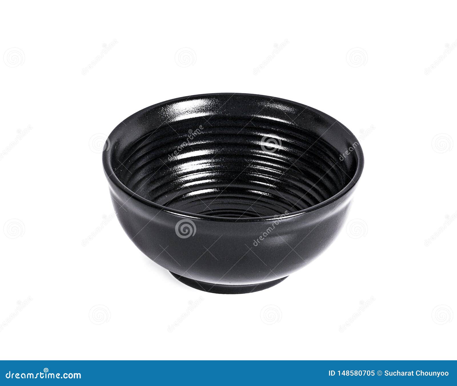 Japanese Style Ceramic Empty Rice Bowl. Isolated on White Background ...