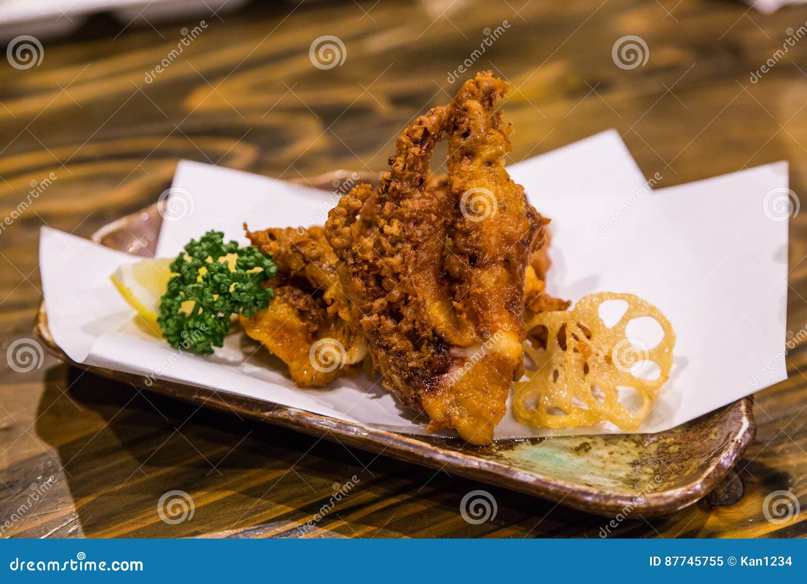 Japanese Style Deep Fried Octopus Royalty-Free Stock Photo ...