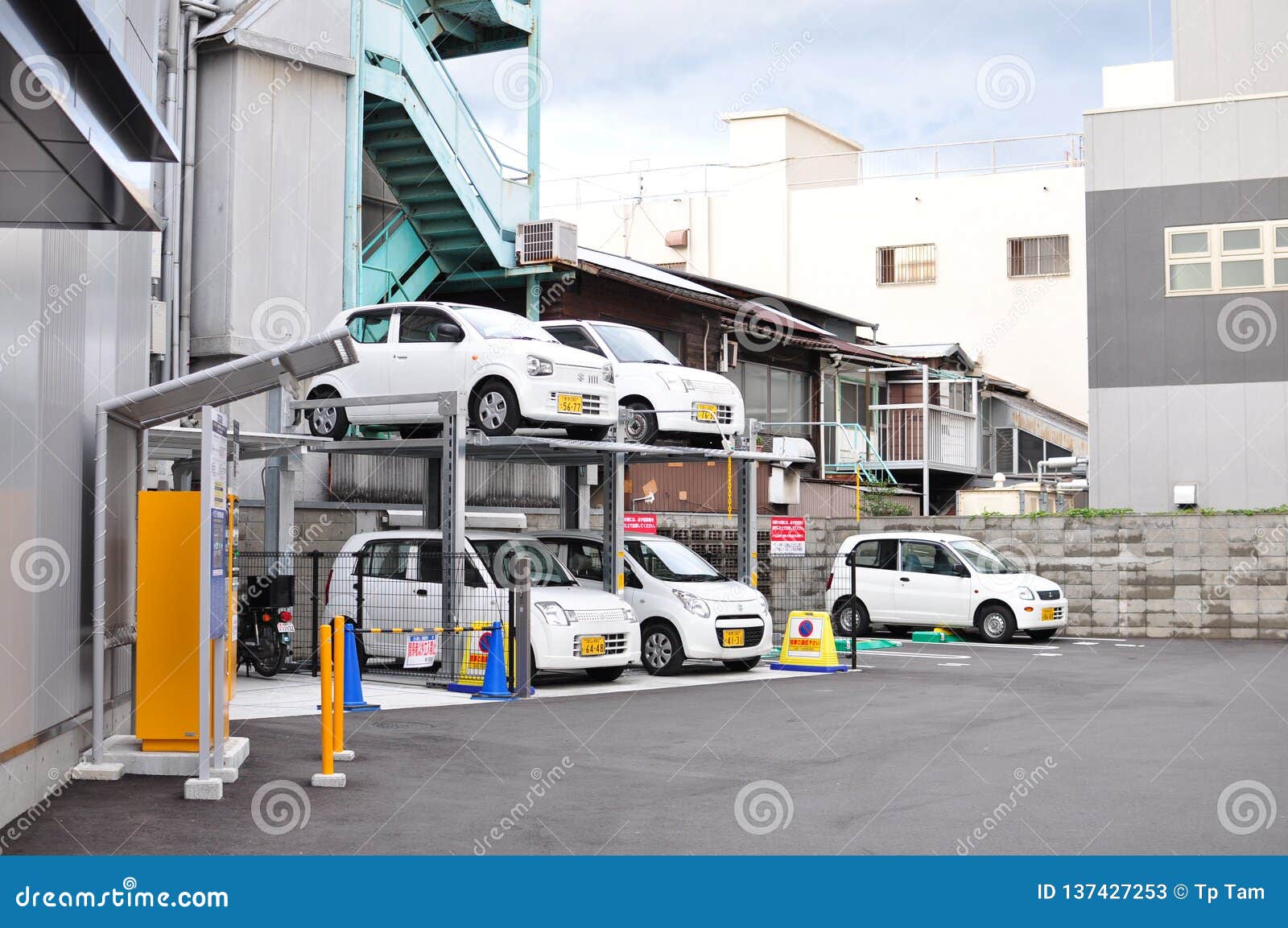 Japanese Style Double-deck Parking System Editorial Stock Photo - Image ...