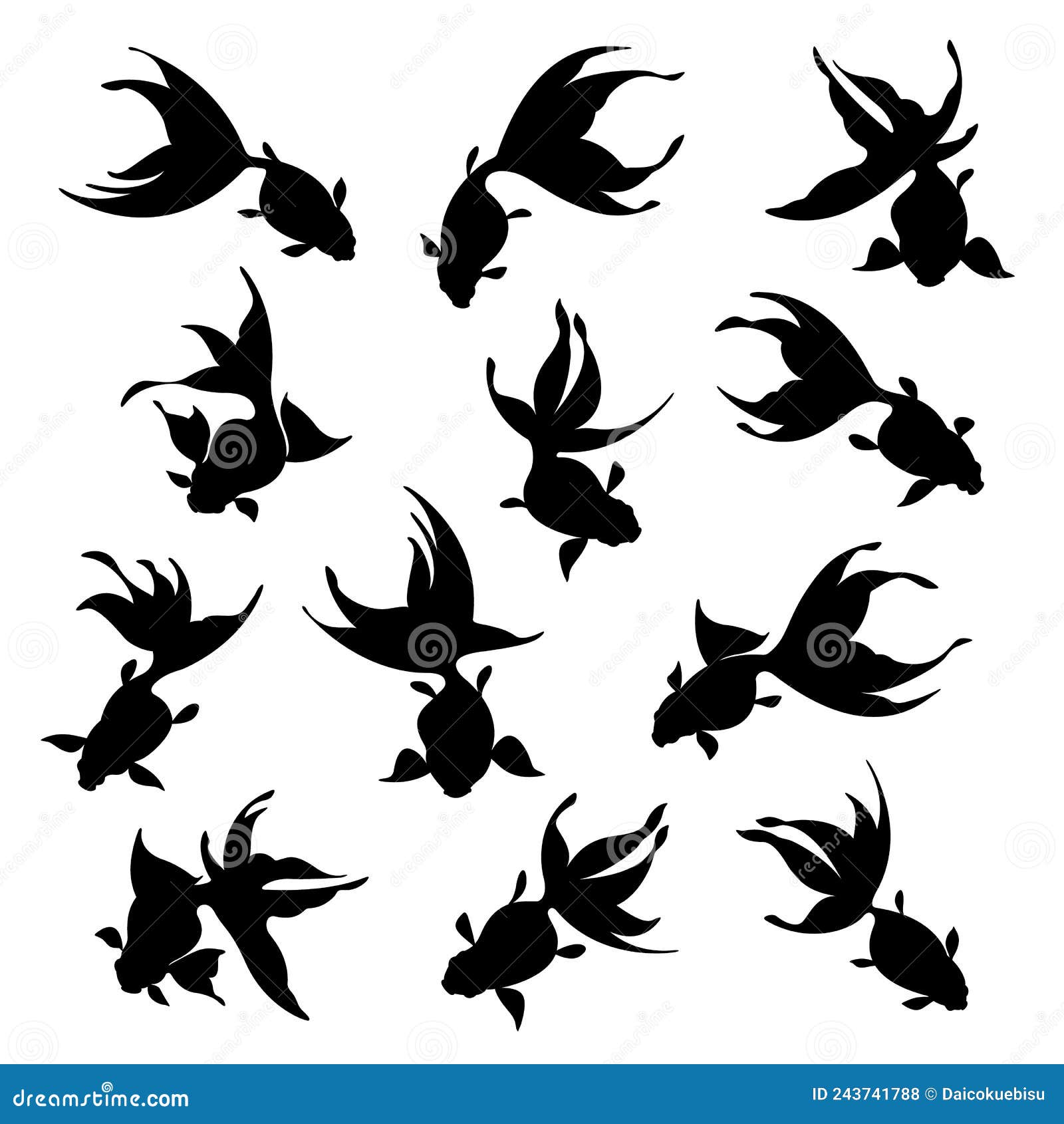 Japanese Style and Elegant Goldfish Pattern, Stock Vector ...