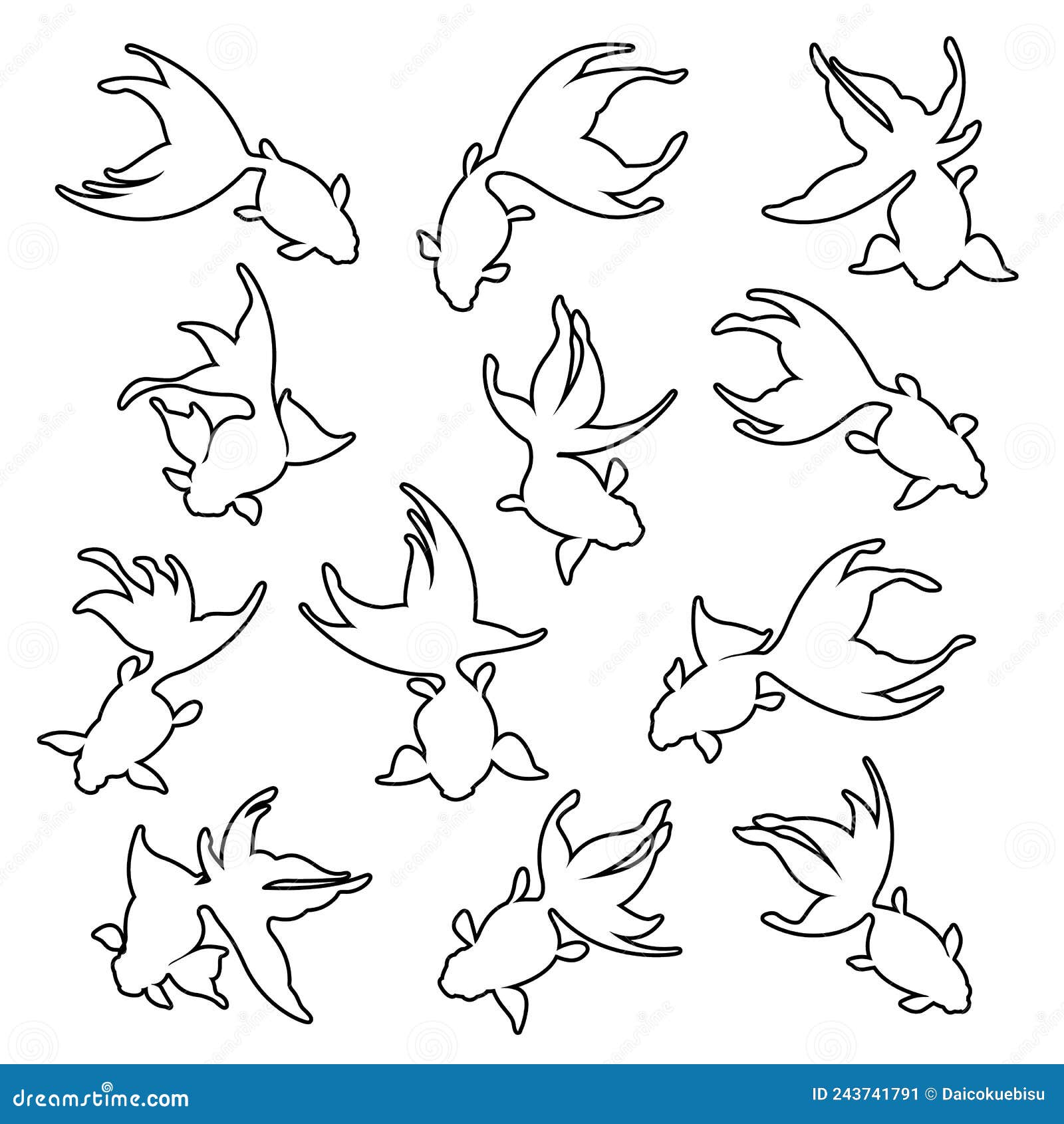 Japanese Style and Elegant Goldfish Pattern, Stock Vector ...