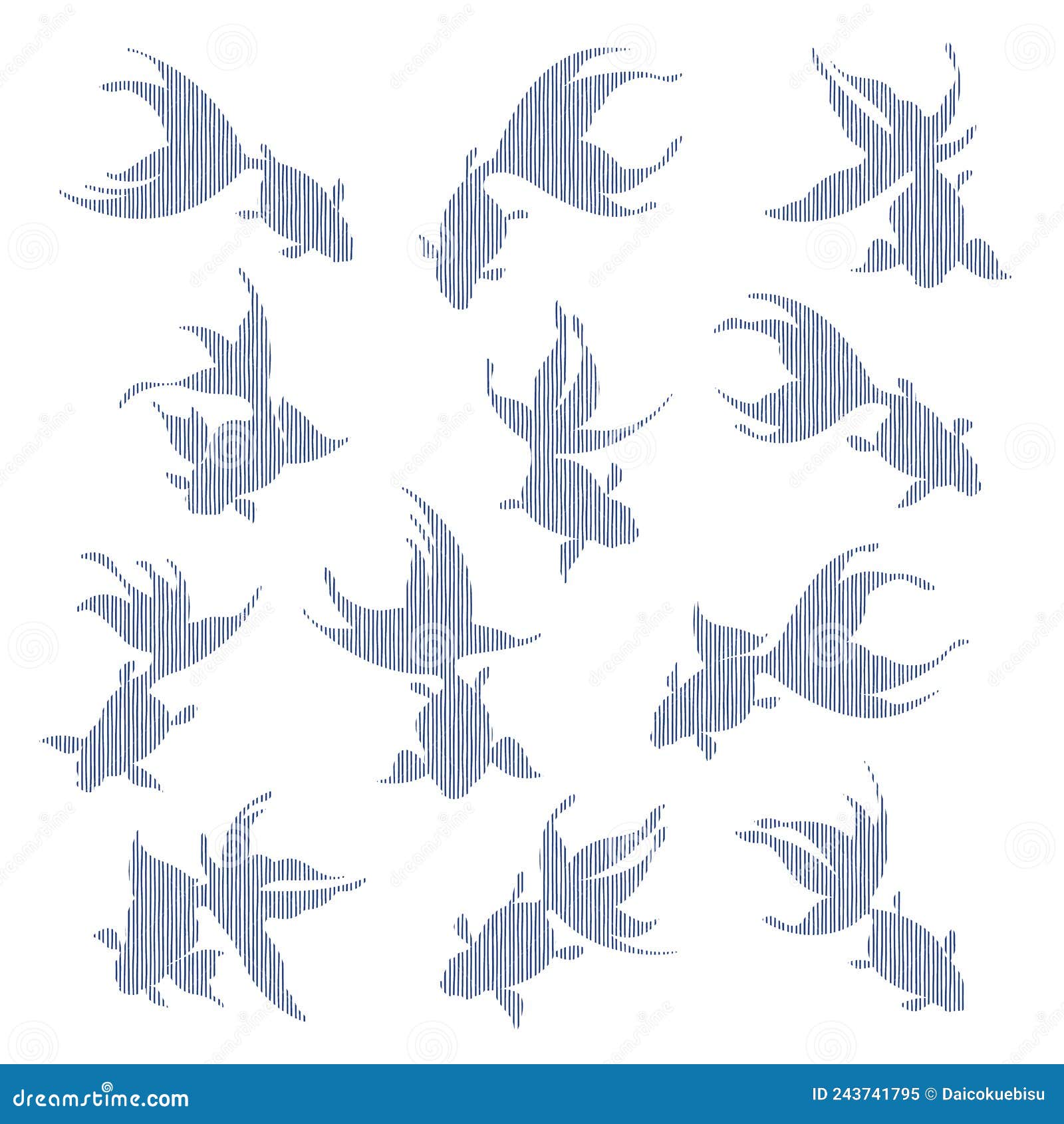 Japanese Style and Elegant Goldfish Pattern, Stock Vector ...