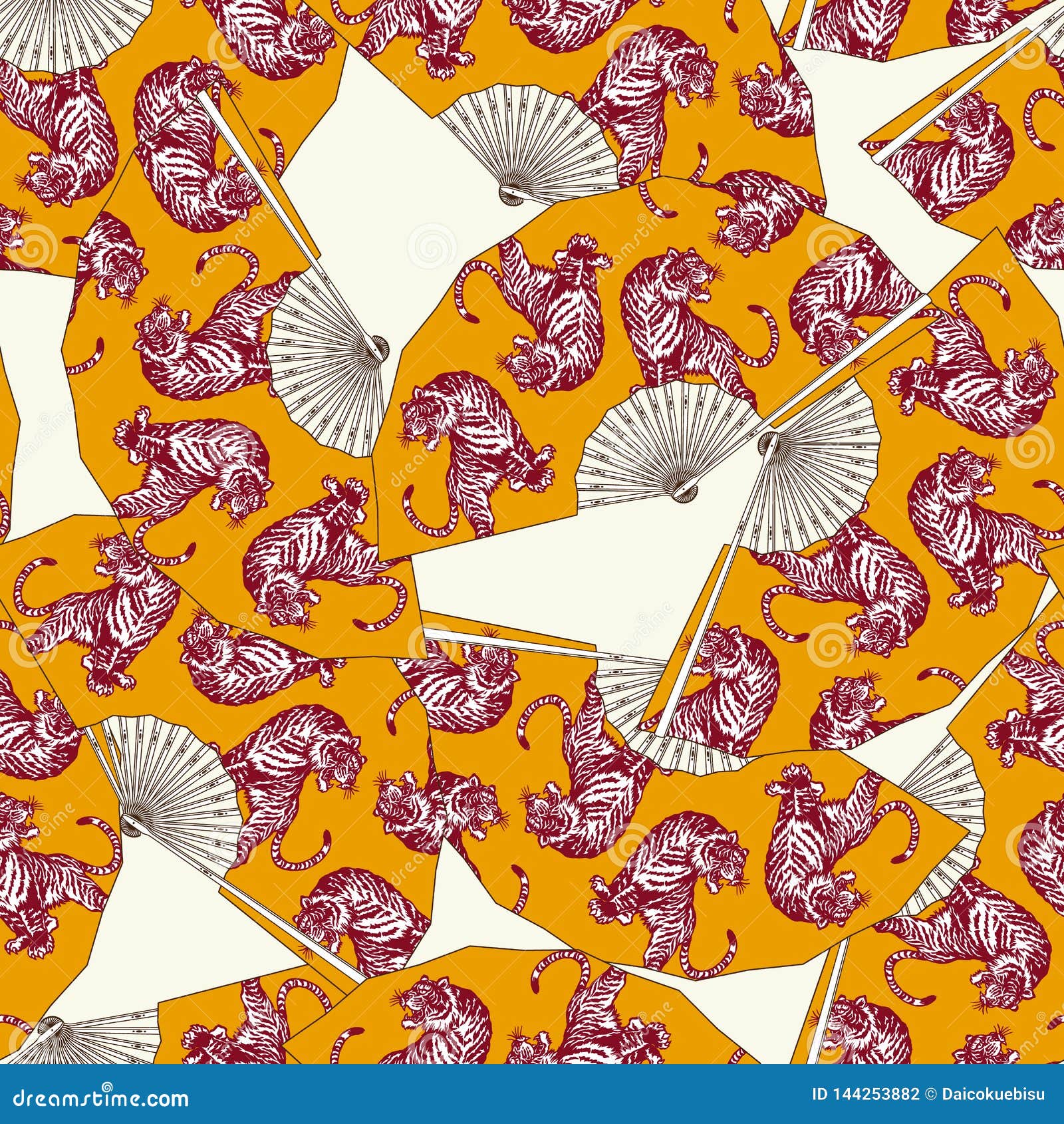 Japanese Style Folding Fan Pattern, Stock Vector - Illustration of arts ...