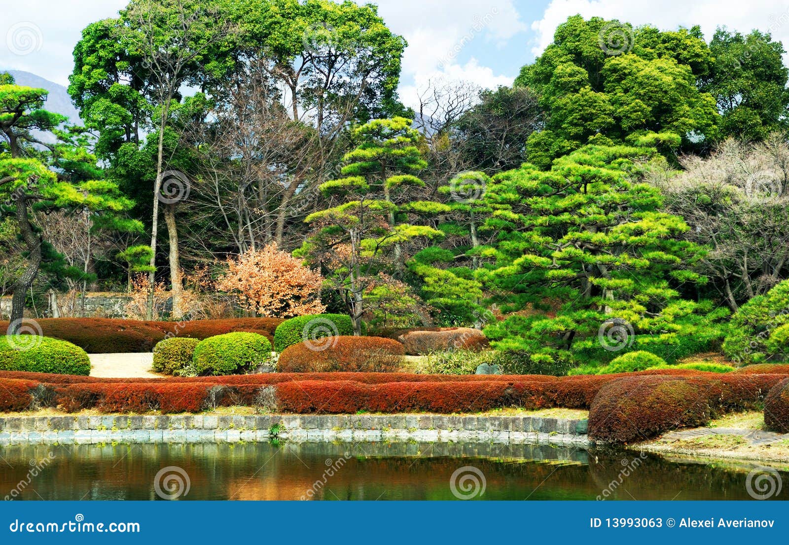 Japanese style garden stock image. Image of creek, serene - 13993063