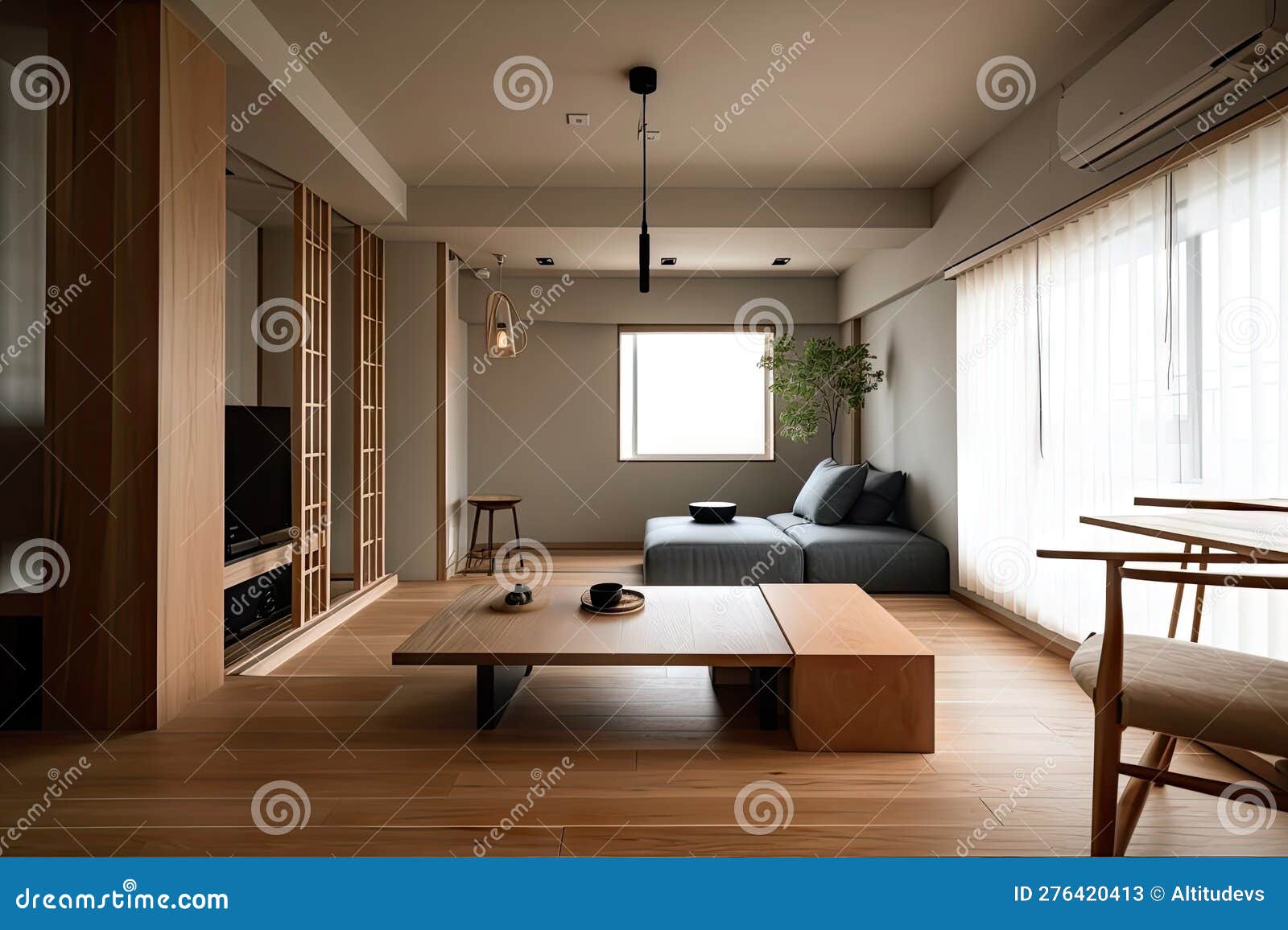 Japanese Style Interior with Minimalist Lines and Simple Design ...