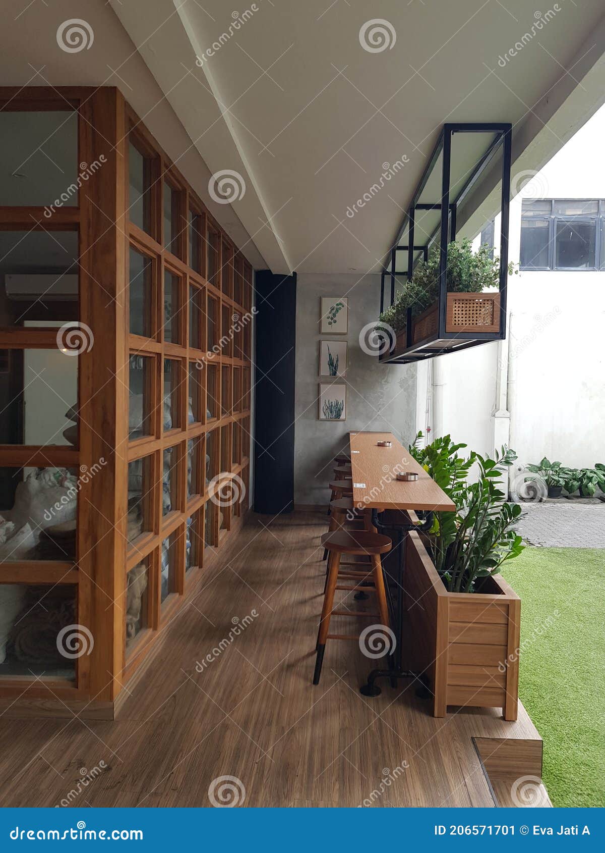 Japanese Style Minimalist Design Coffee Shop Stock Image - Image of ...