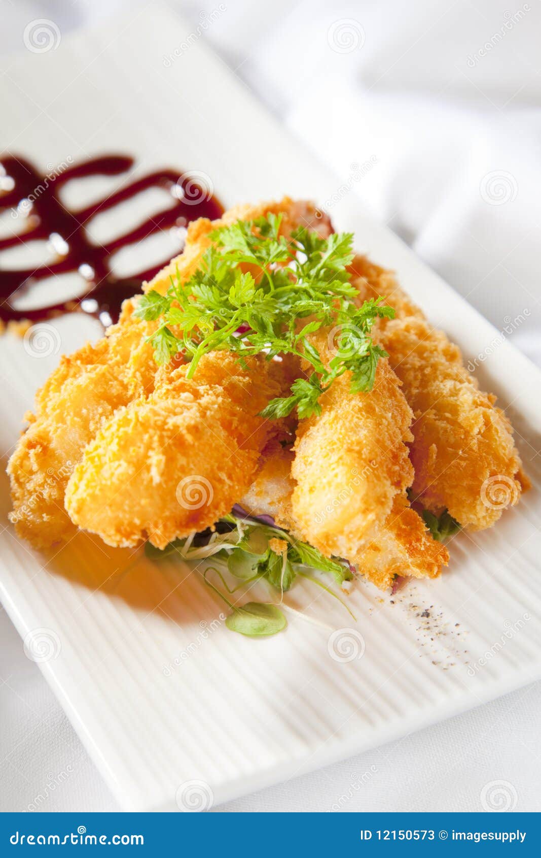 Japanese Style Panko Battered Prawns Stock Image - Image of diet, drink ...