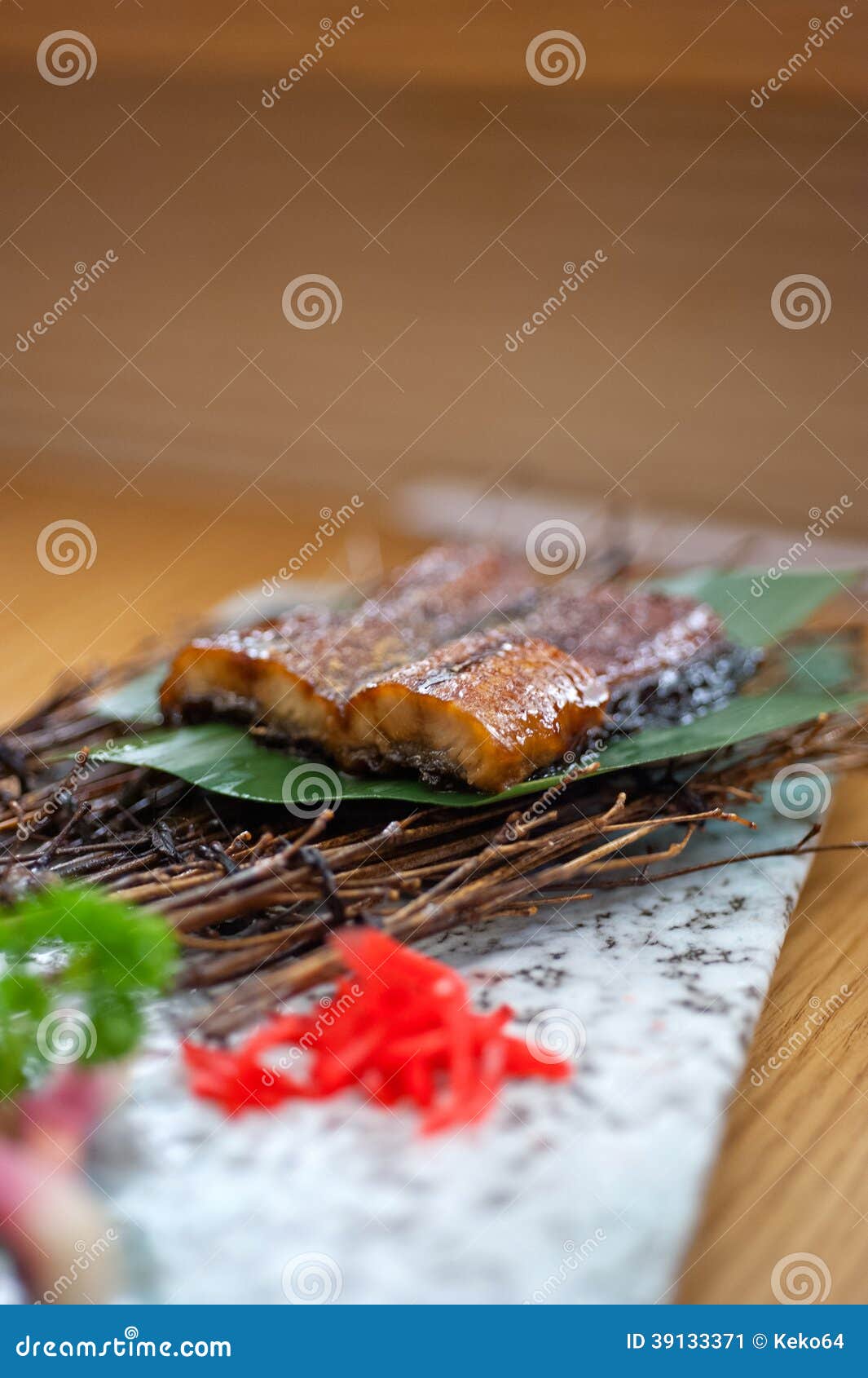 Japanese style roasted eel stock image. Image of meal - 39133371