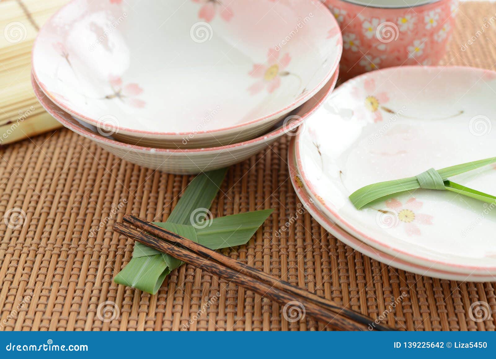 Japanese style tableware stock photo. Image of handmade - 139225642