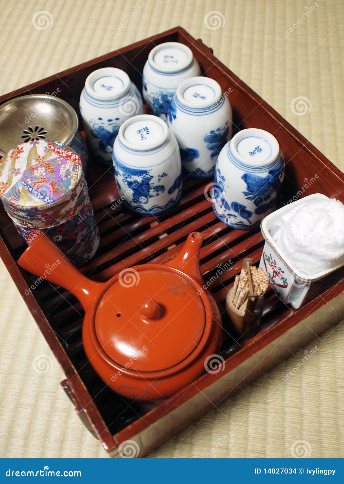 Japanese style tea set stock photo. Image of toothpick - 14027034
