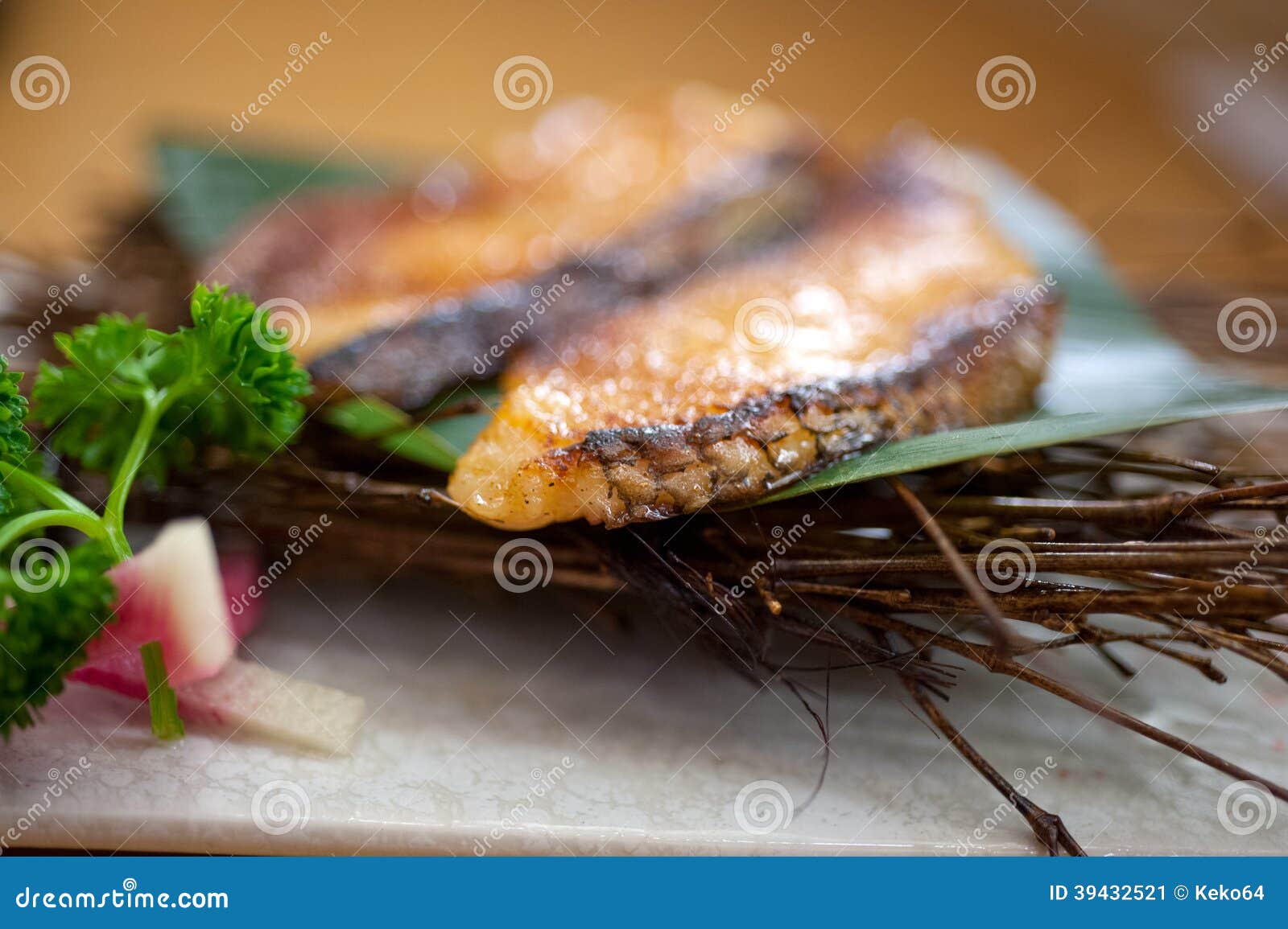 Japanese Style Teppanyaki Roasted Cod Fish Stock Photos - Free ...