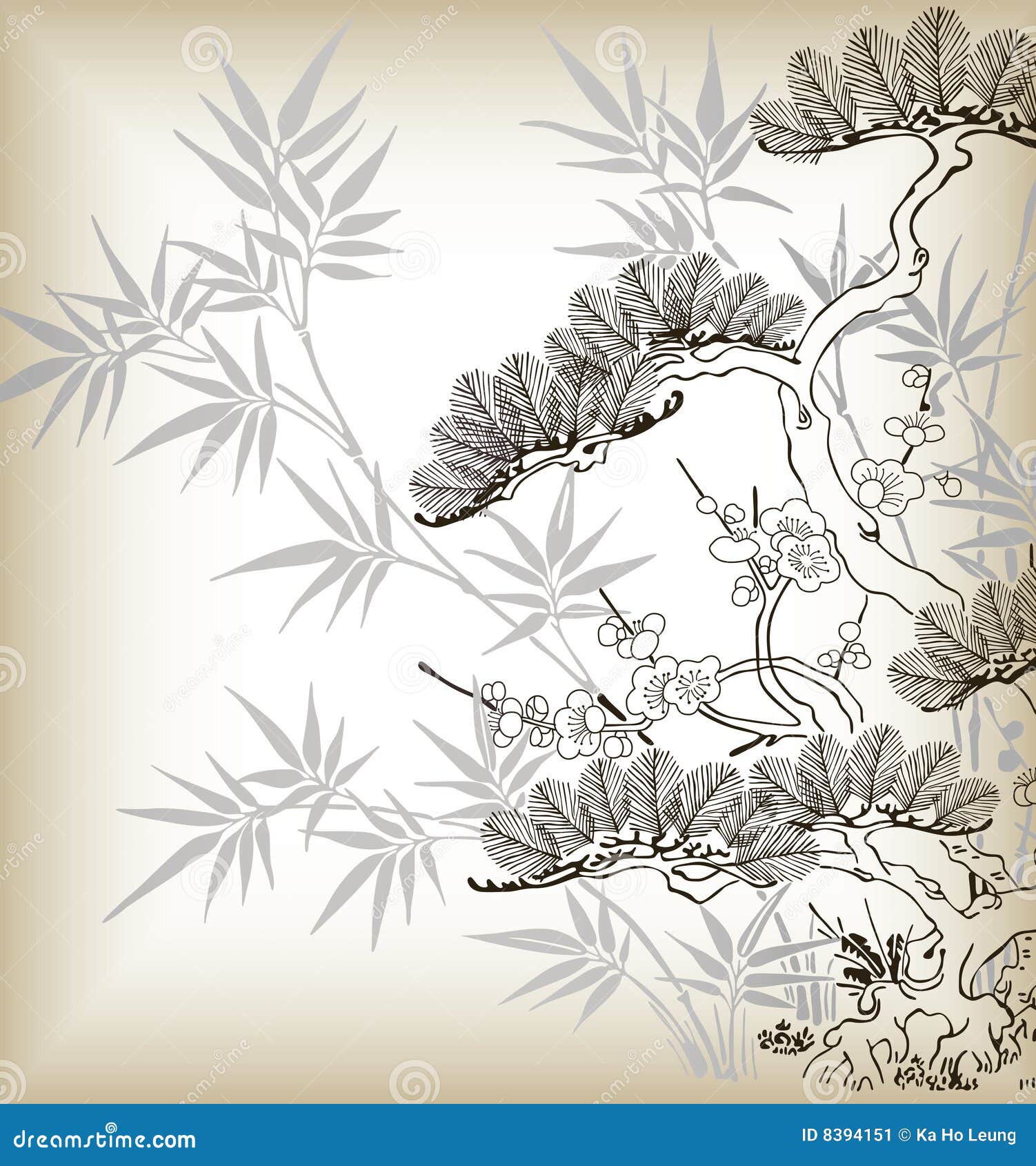 Japanese style tree stock vector. Illustration of graphic - 8394151