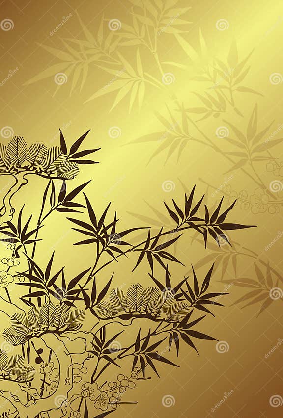 Japanese Style Tree Background Stock Vector - Illustration of asia ...