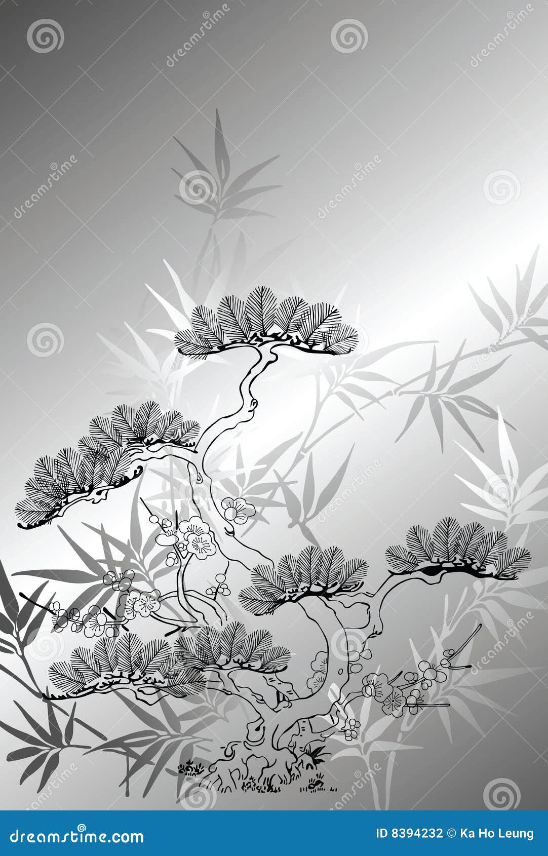 Japanese Style Tree Pattern Stock Vector - Illustration of bamboo ...