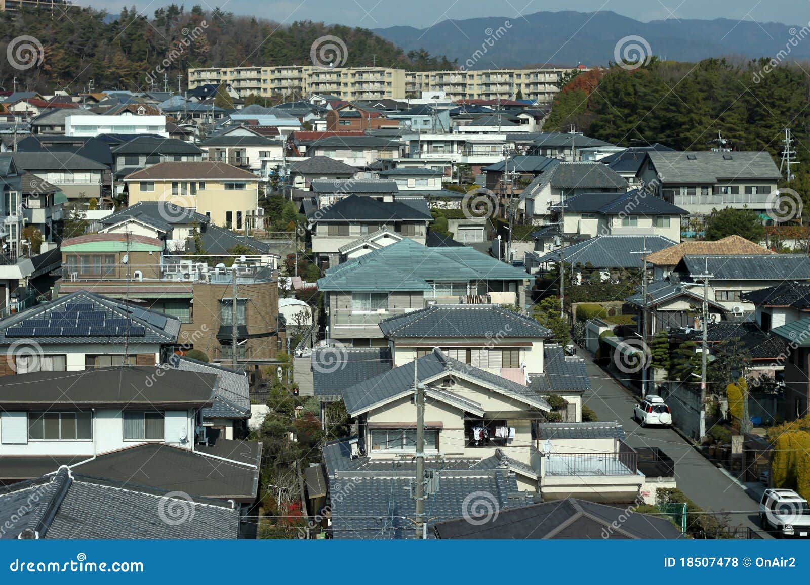 Japanese Suburbia stock photo. Image of kobe, japan, community - 18507478
