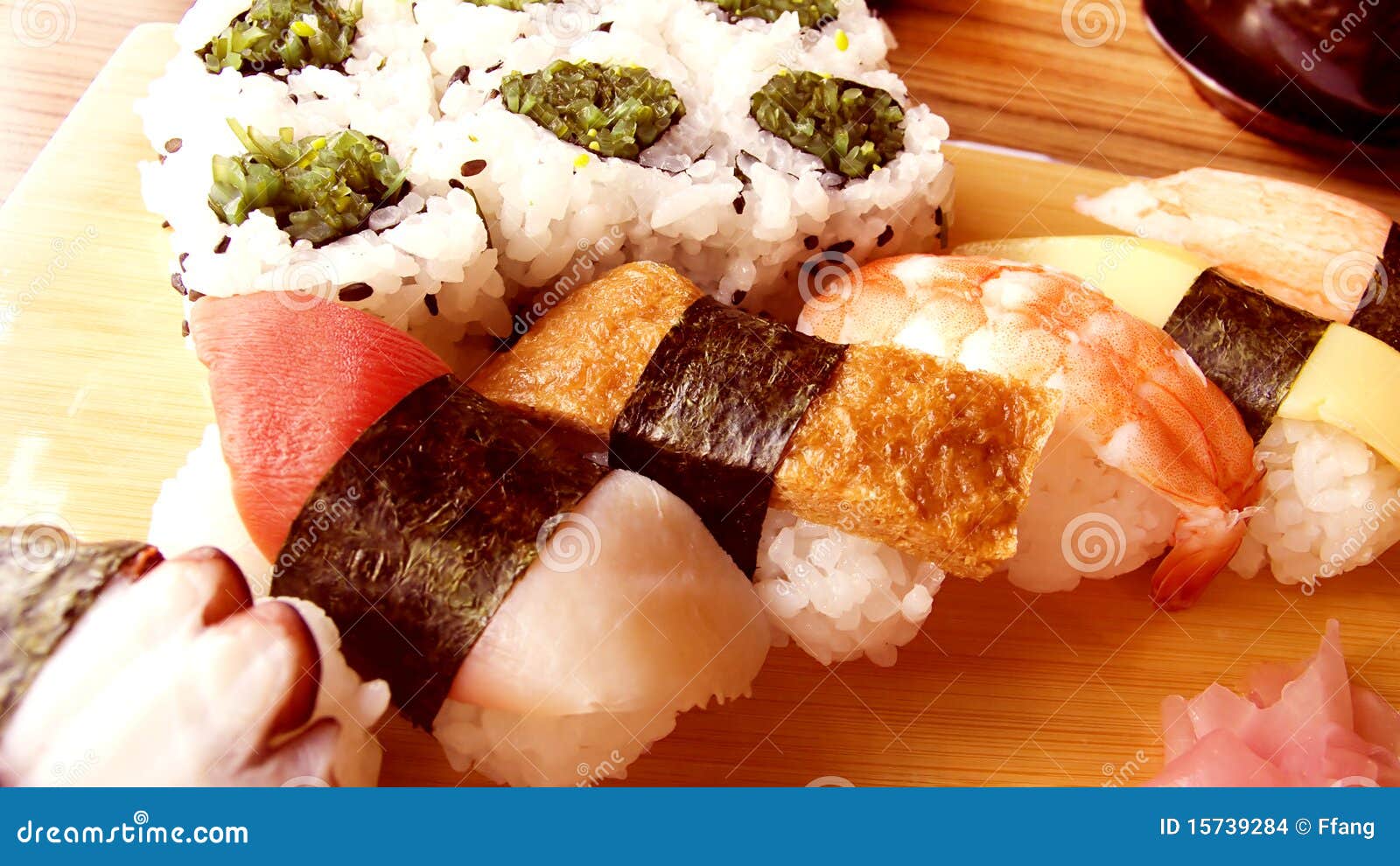 Japanese sushi stock photo. Image of delicacy, asia, taste - 15739284