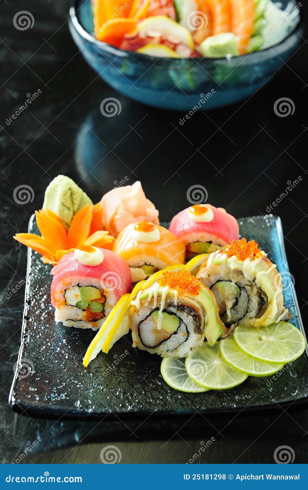 Japanese sushi stock photo. Image of gourmet, dinner - 25181298
