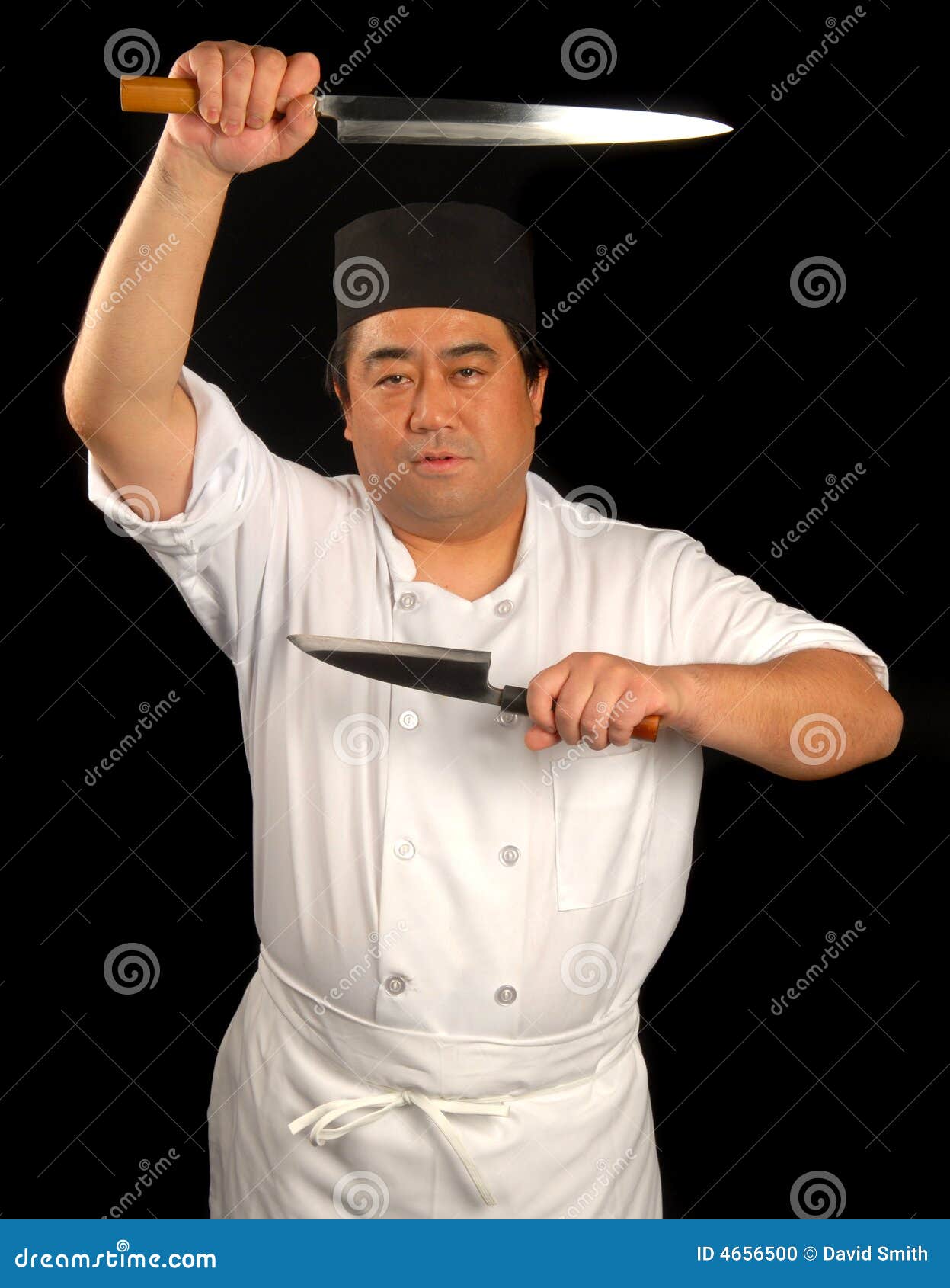 Japanese Sushi Chef with His K Stock Photo - Image of profession ...