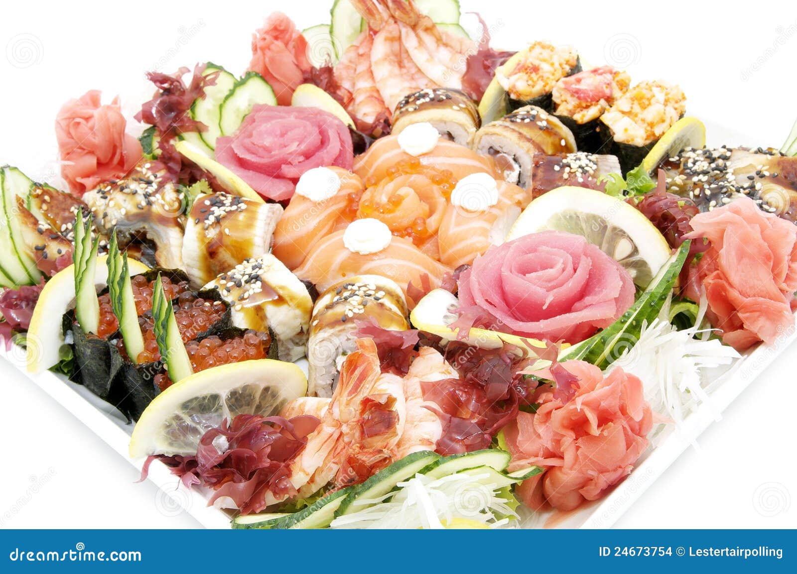 Sushi With Fish Stock Photography | CartoonDealer.com #128428196