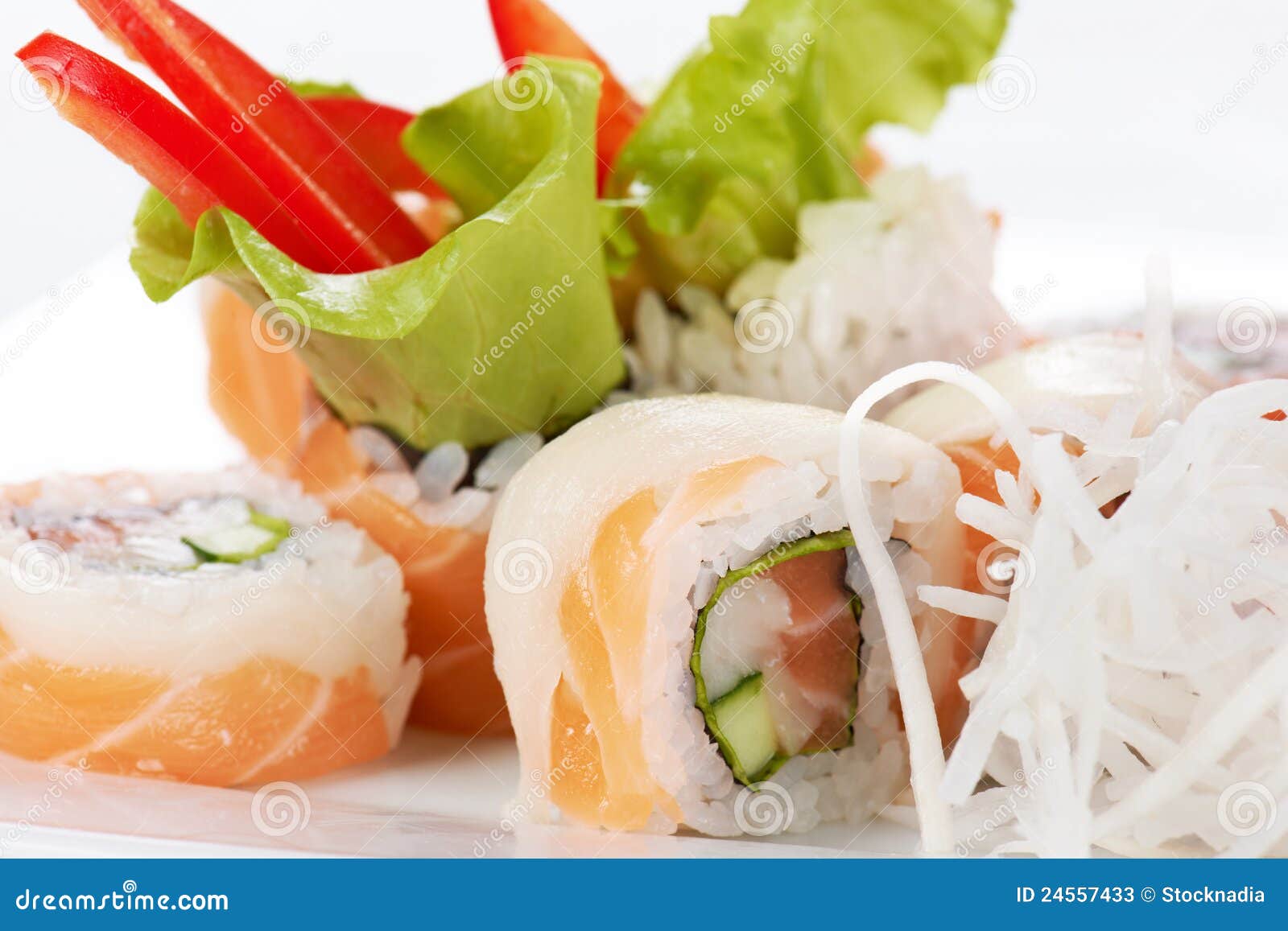 Japanese sushi rolls. stock image. Image of cuisine, asian - 24557433