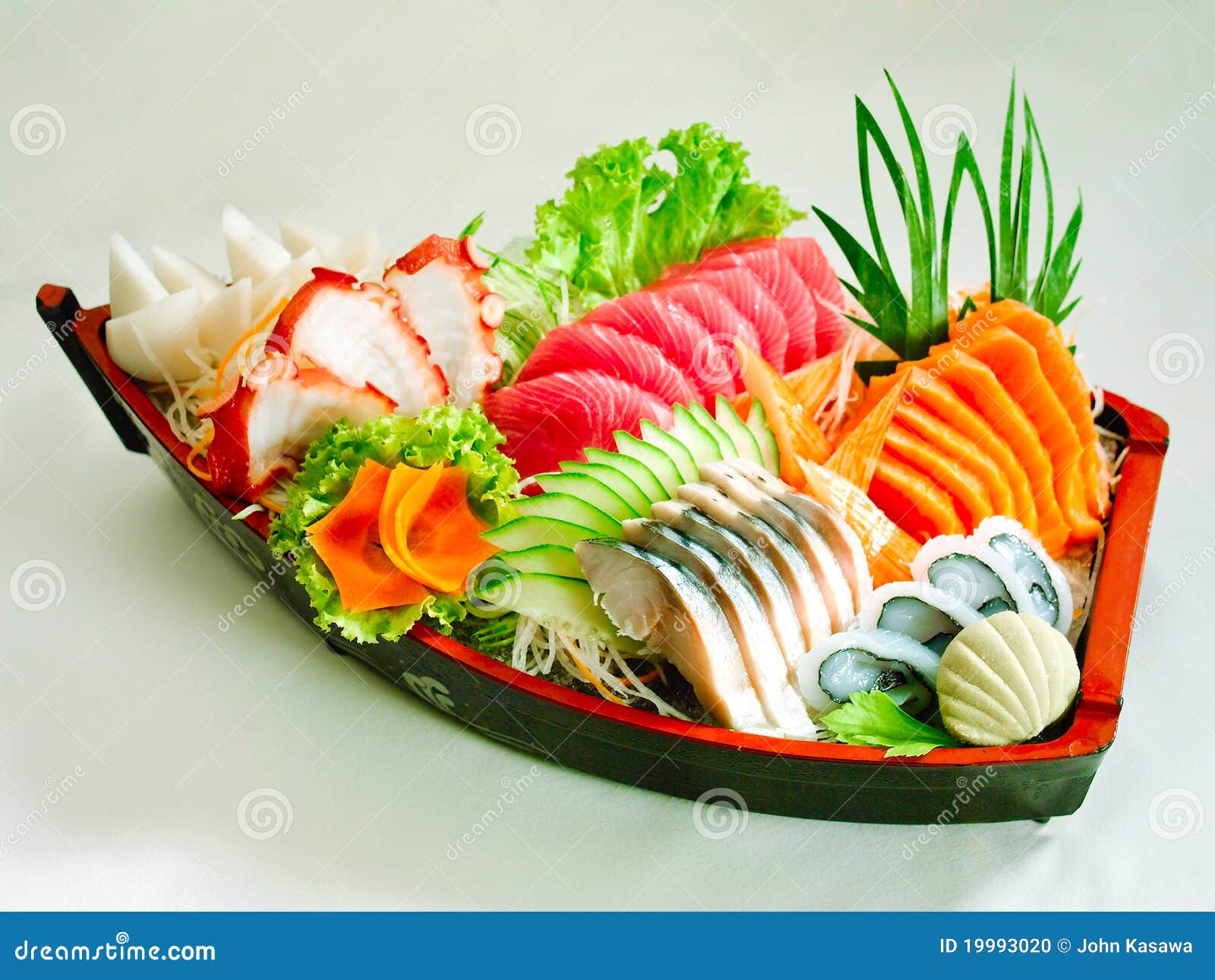 Japanese Seafood Sushi Set Isolated Stock Photo - Image of style ...