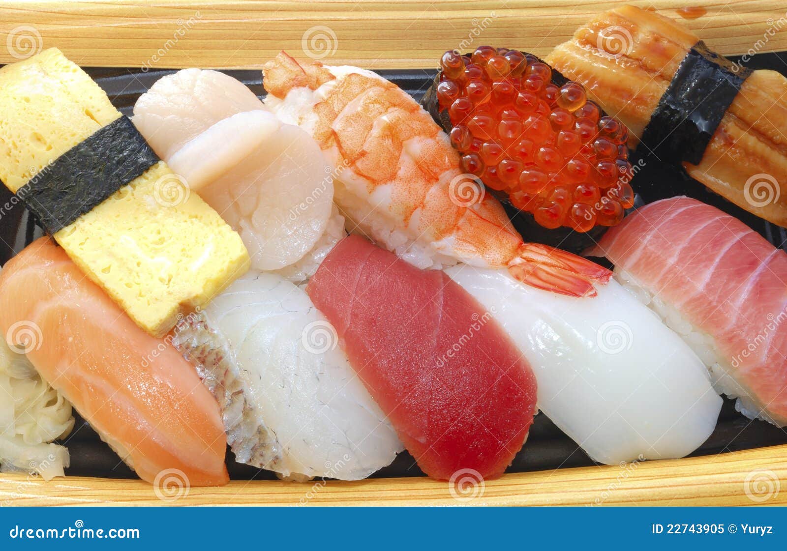 Japanese sushi set stock image. Image of dish, vegetable - 22743905