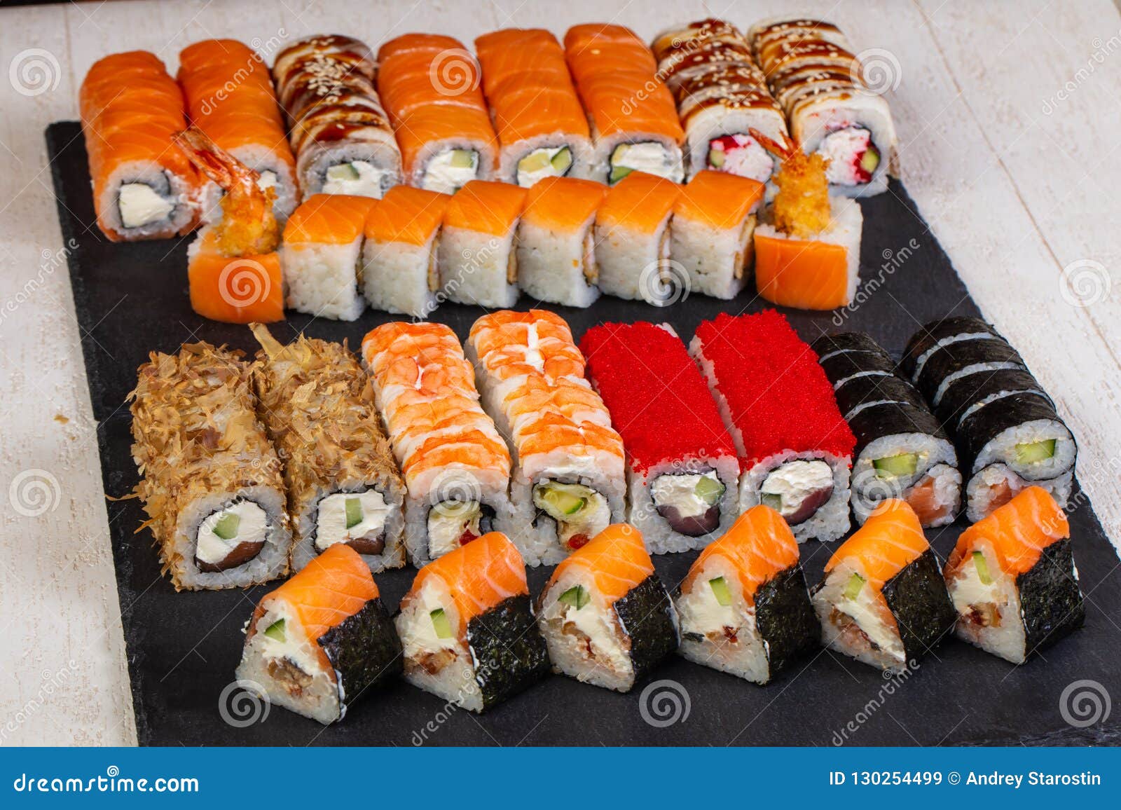 Japanese Sushi set stock image. Image of traditional - 130254499