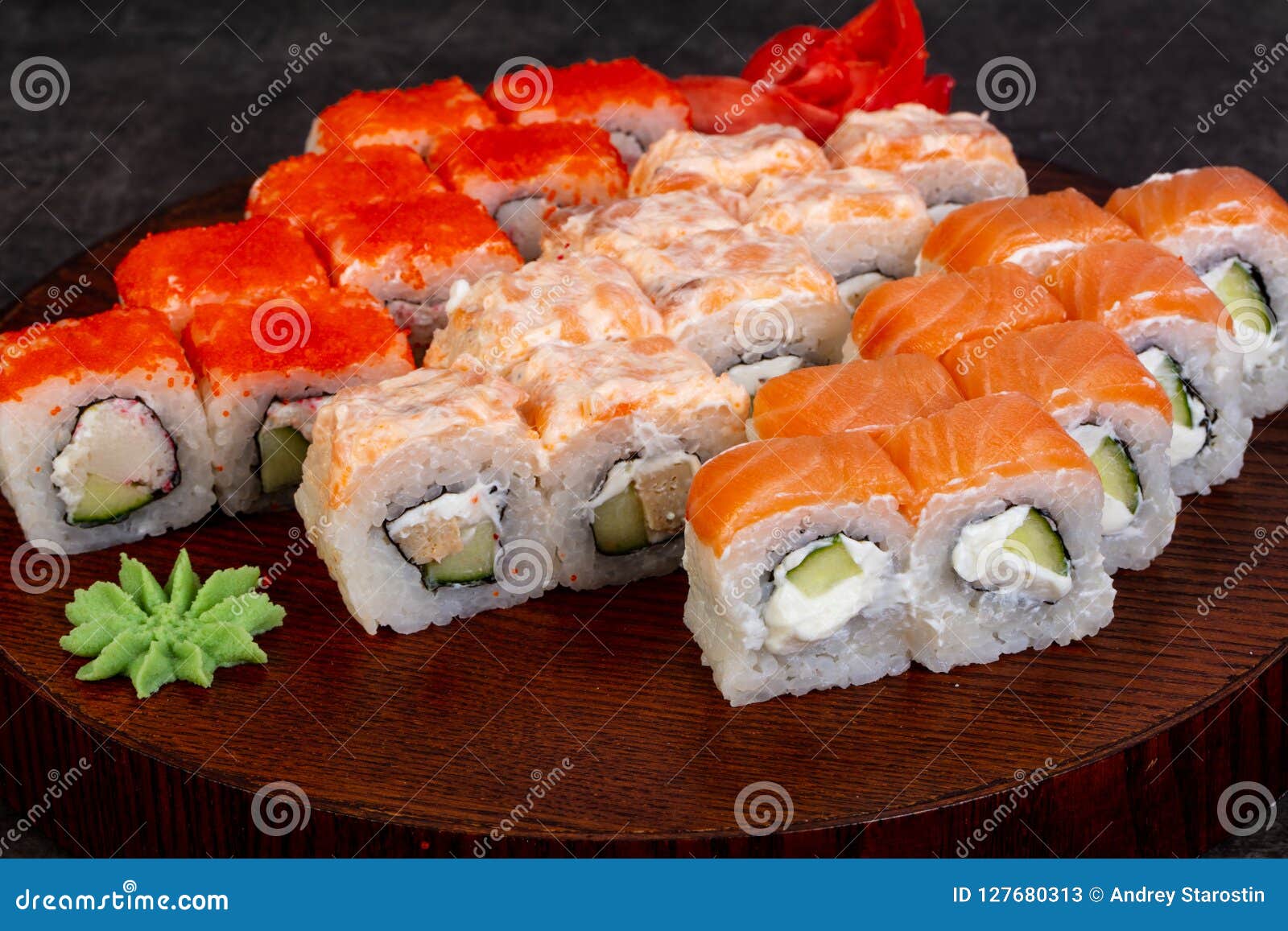 Japanese sushi set stock image. Image of gourmet, asia - 127680313