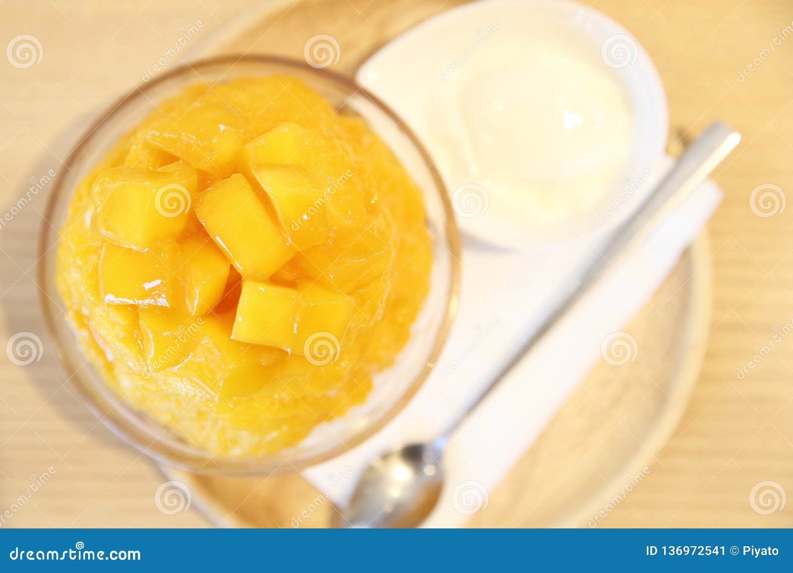 Japanese Sweet Food , Mango Shaved Ice Stock Image - Image of cold ...