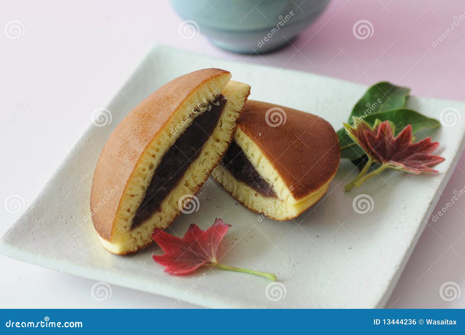 Japanese sweets stock photo. Image of japanese, leaf - 13444236