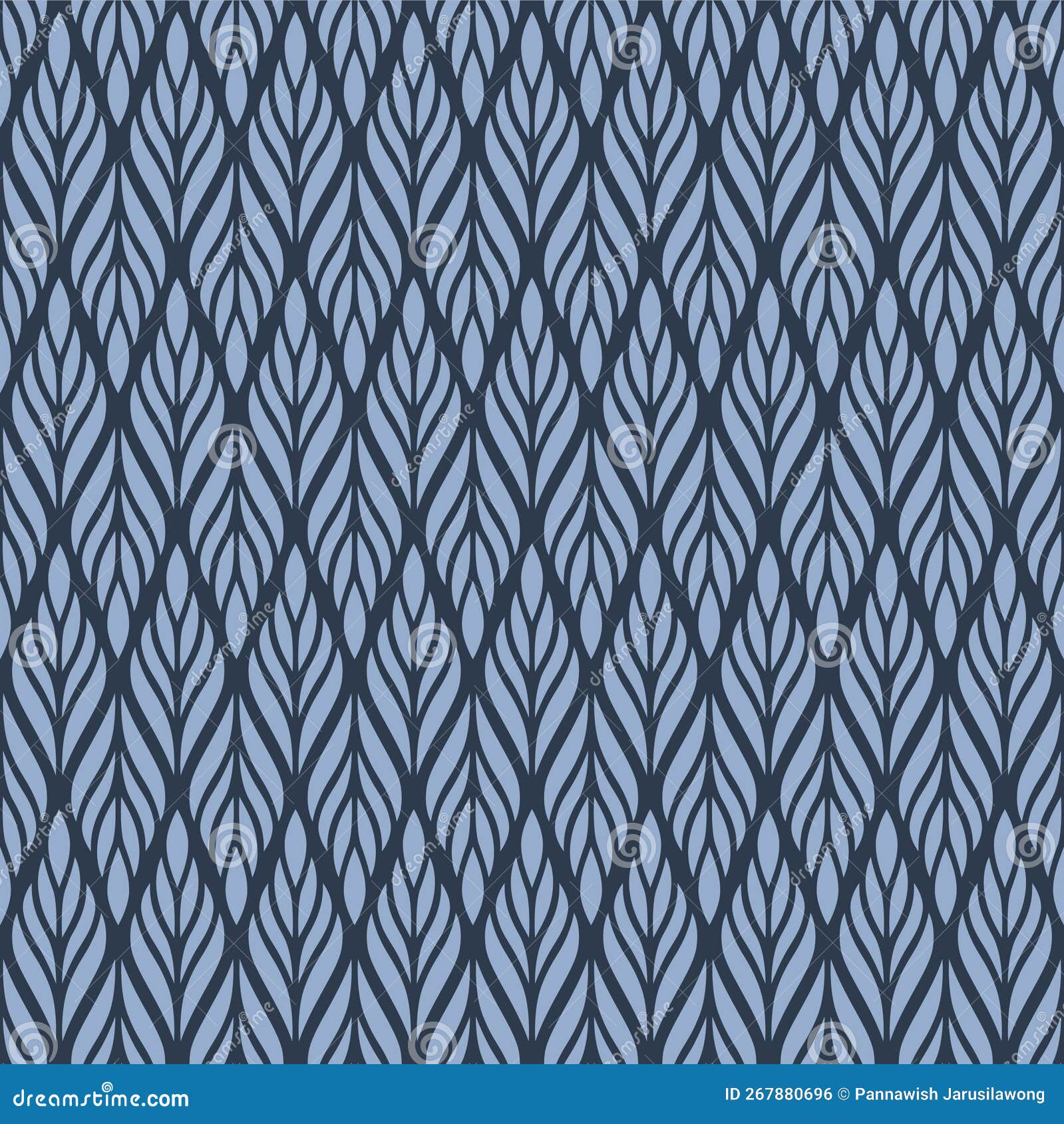 Japanese Swirl Leaf Diamond Vector Seamless Pattern Stock Vector ...