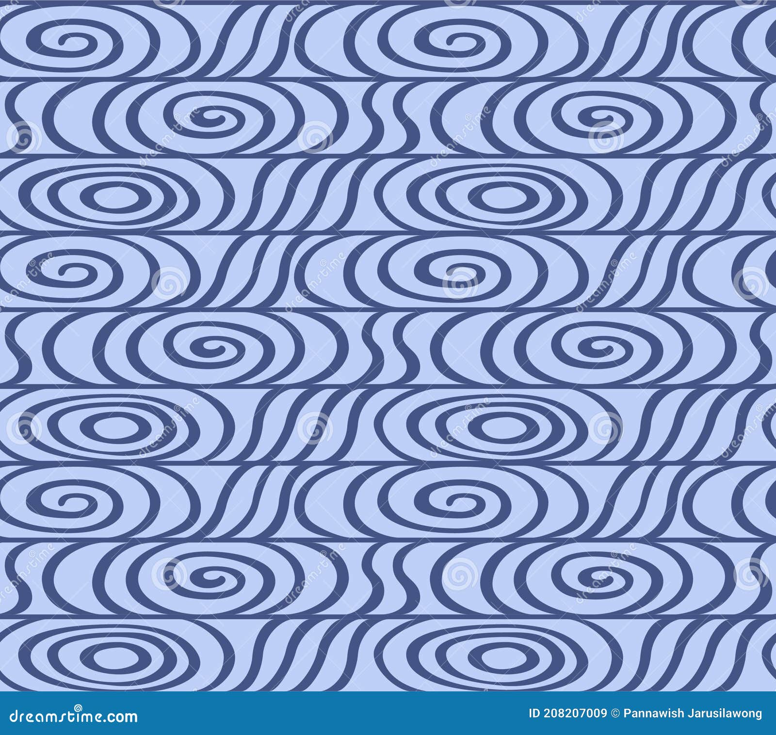 Japanese Swirl Stripe Vector Seamless Pattern Stock Vector ...