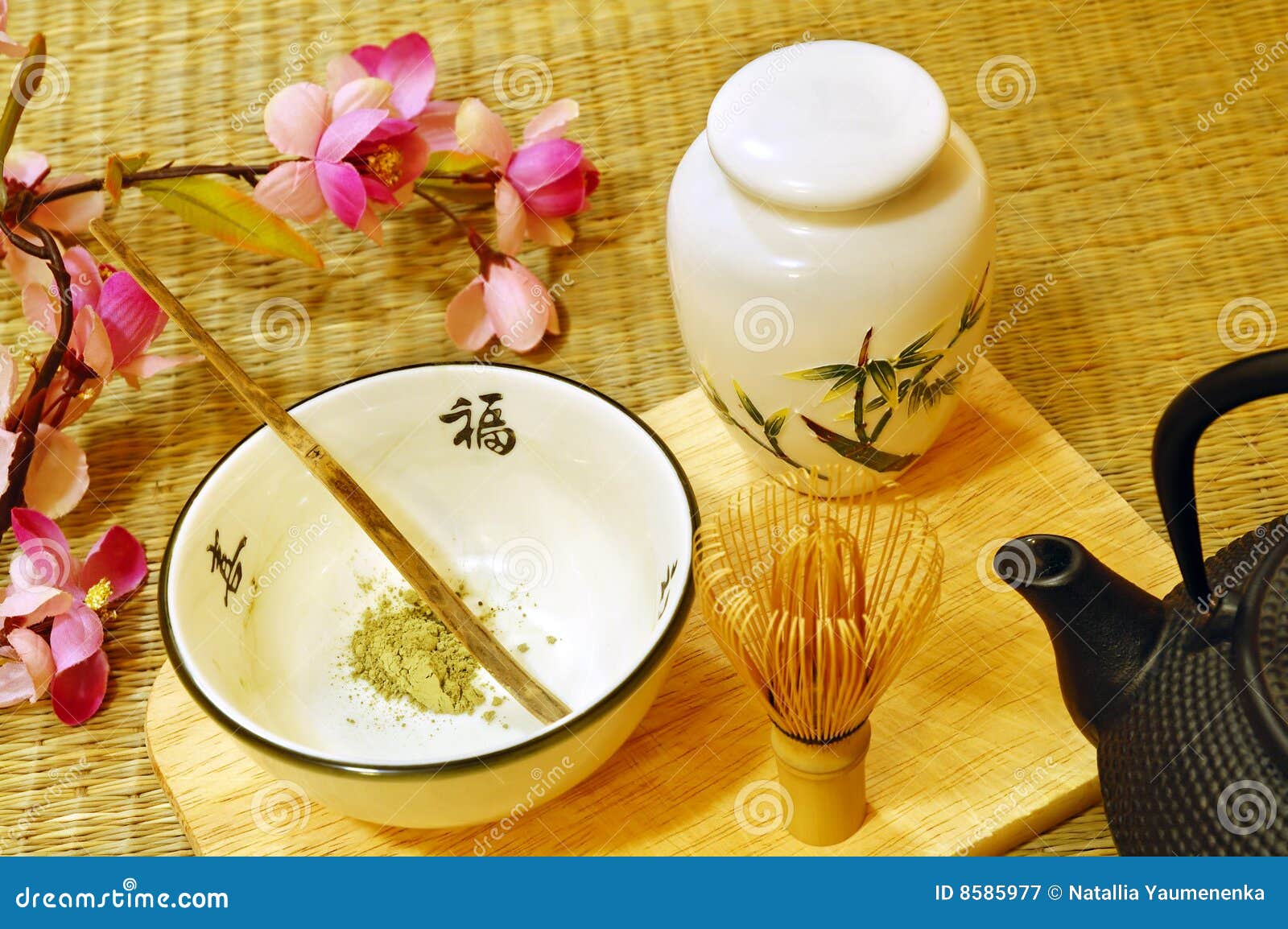 Japanese tea ceremony stock image. Image of dish, china - 8585977