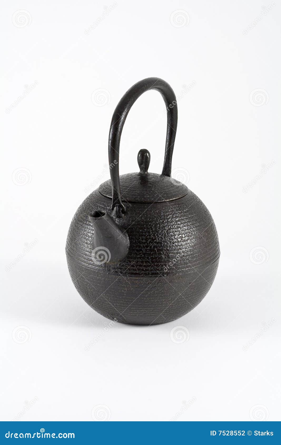 Japanese Tea Pot stock photo. Image of iron, sphere, black - 7528552