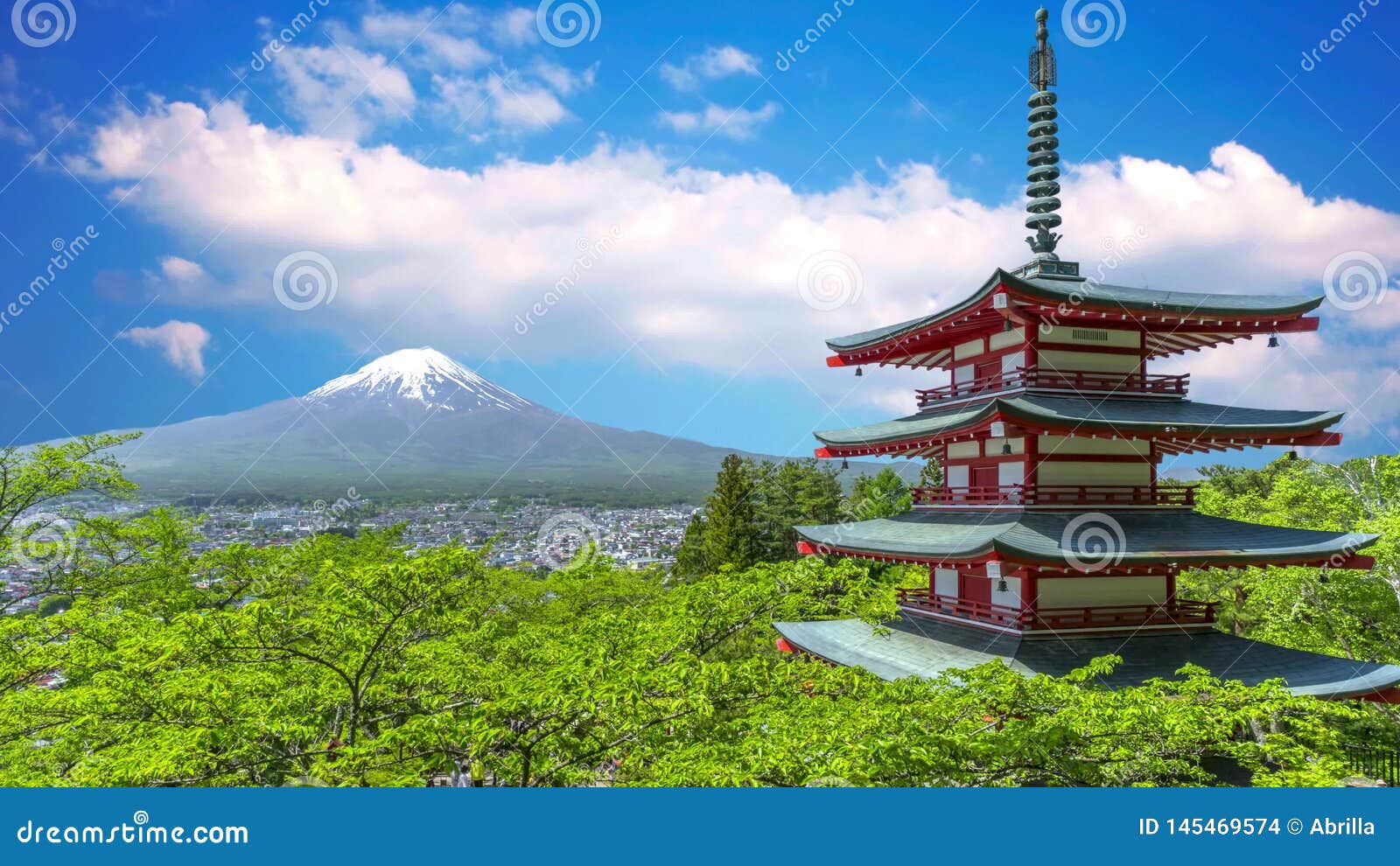 Japanese Temple and Mount Fuji View Stock Footage - Video of house ...